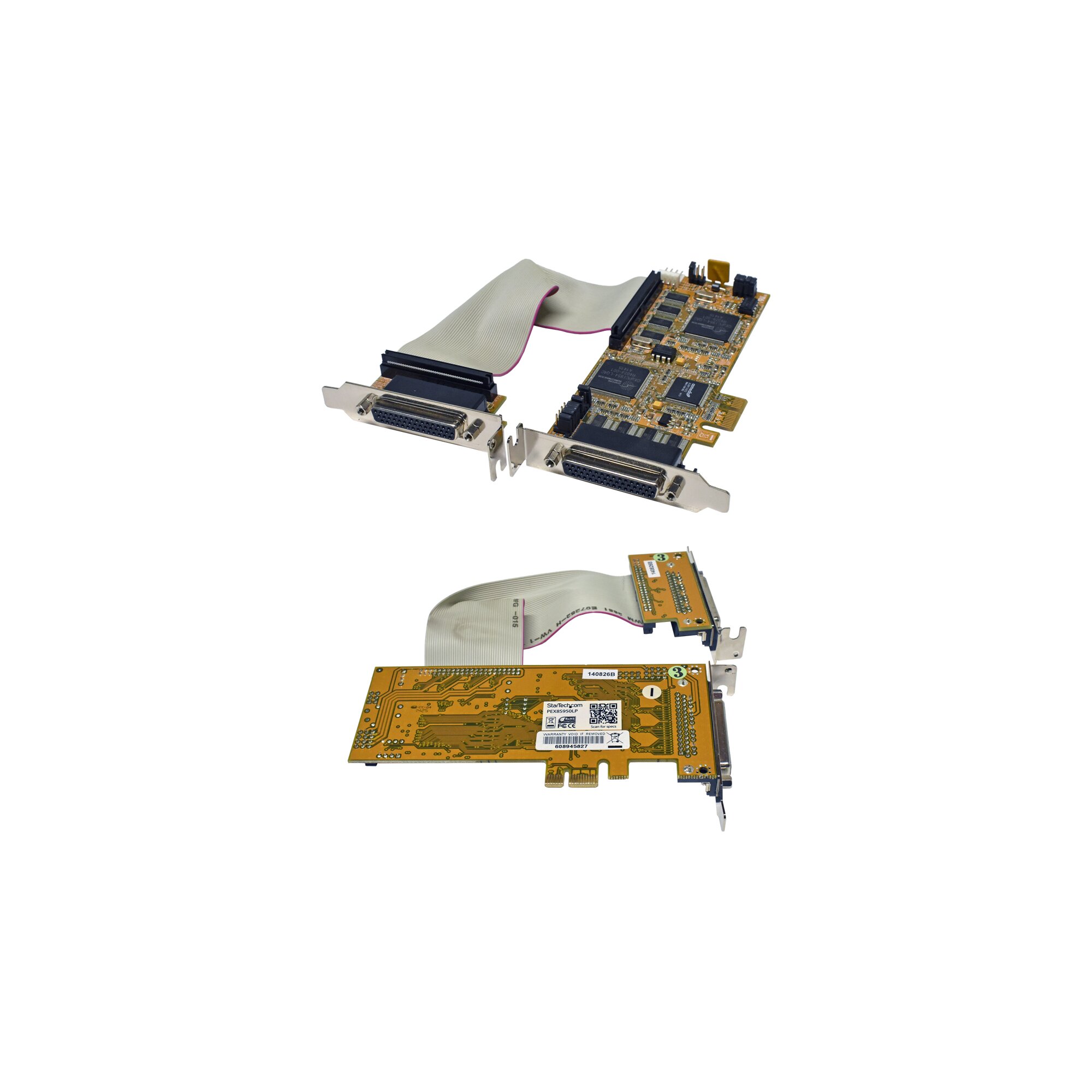 StarTech PEX8S950LP 8-Port PCIe RS232 Serial Adapter Card, Serial DB9 ...