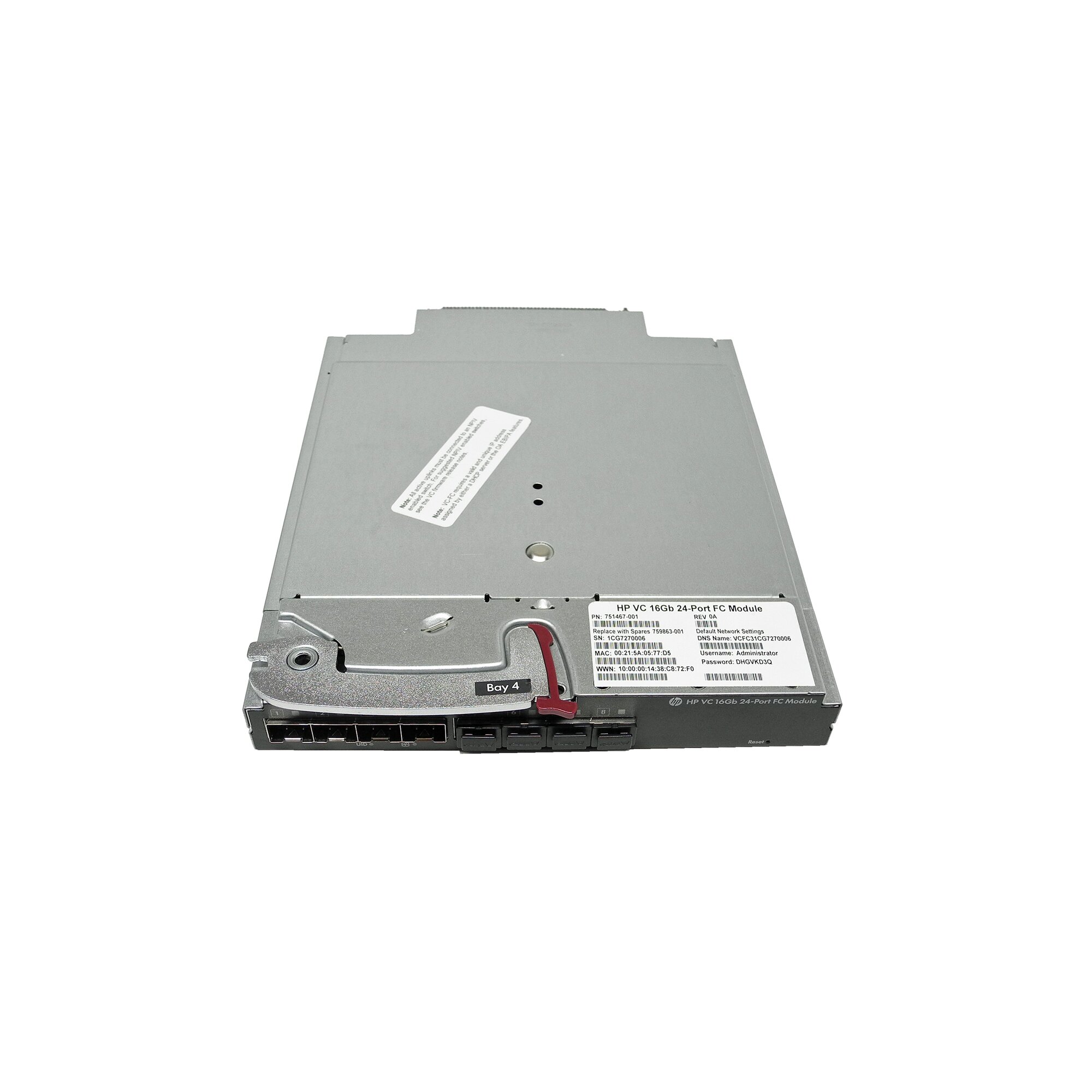 HP VC 16Gb 24-Port FC Module BladeSystem c-Class 751467-001 / 759863 ...