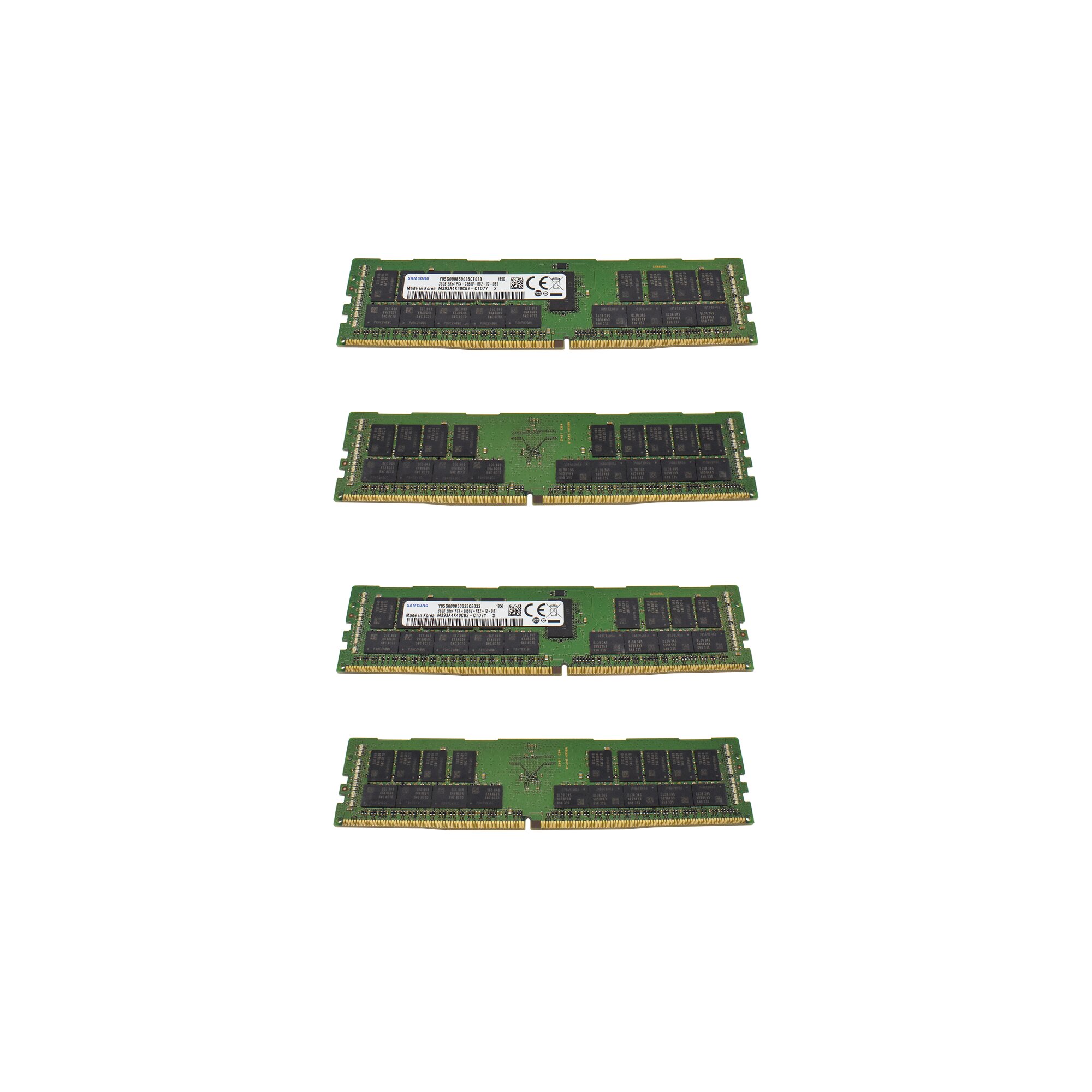 128GB Samsung 4x32GB 2Rx4 PC4-2666V DDR4 RAM M393A4K40CB2-CTD ...