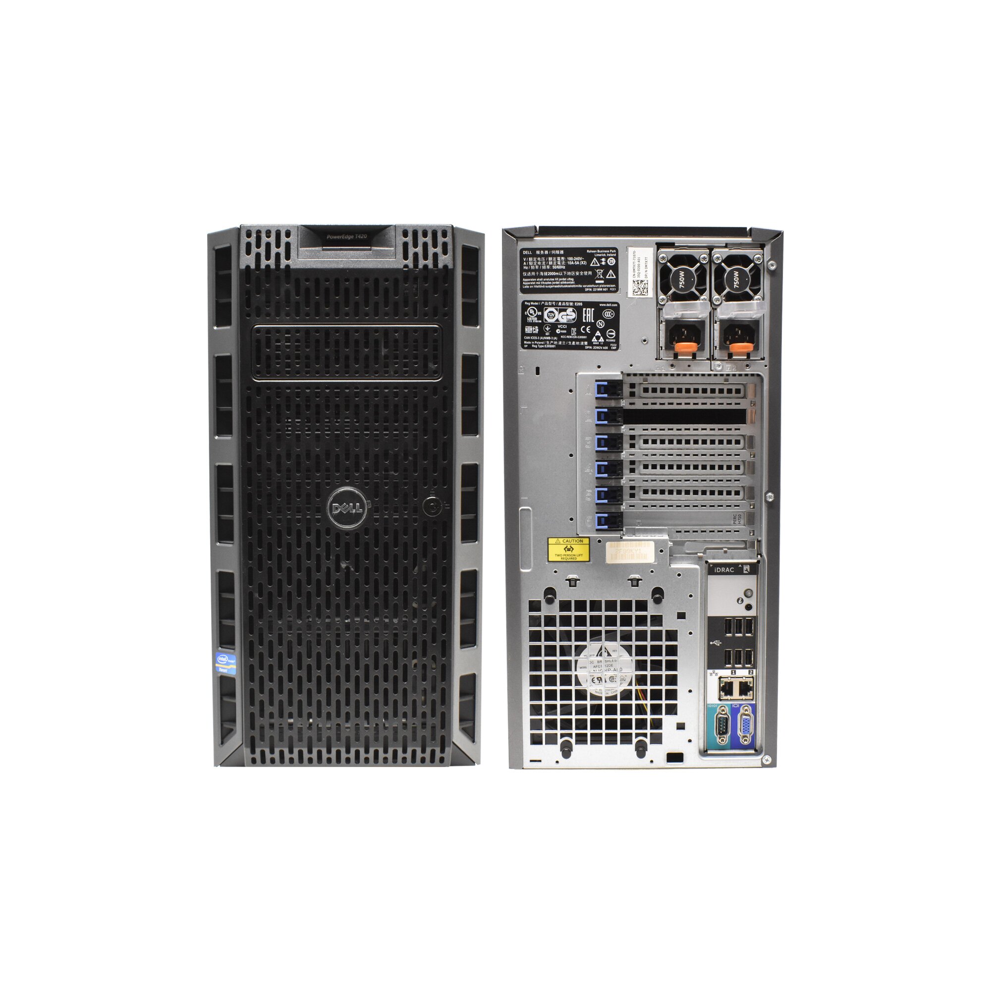 Dell PowerEdge T420 Tower Barebone no CPU no RAM 1x Kühler Heatsink ...