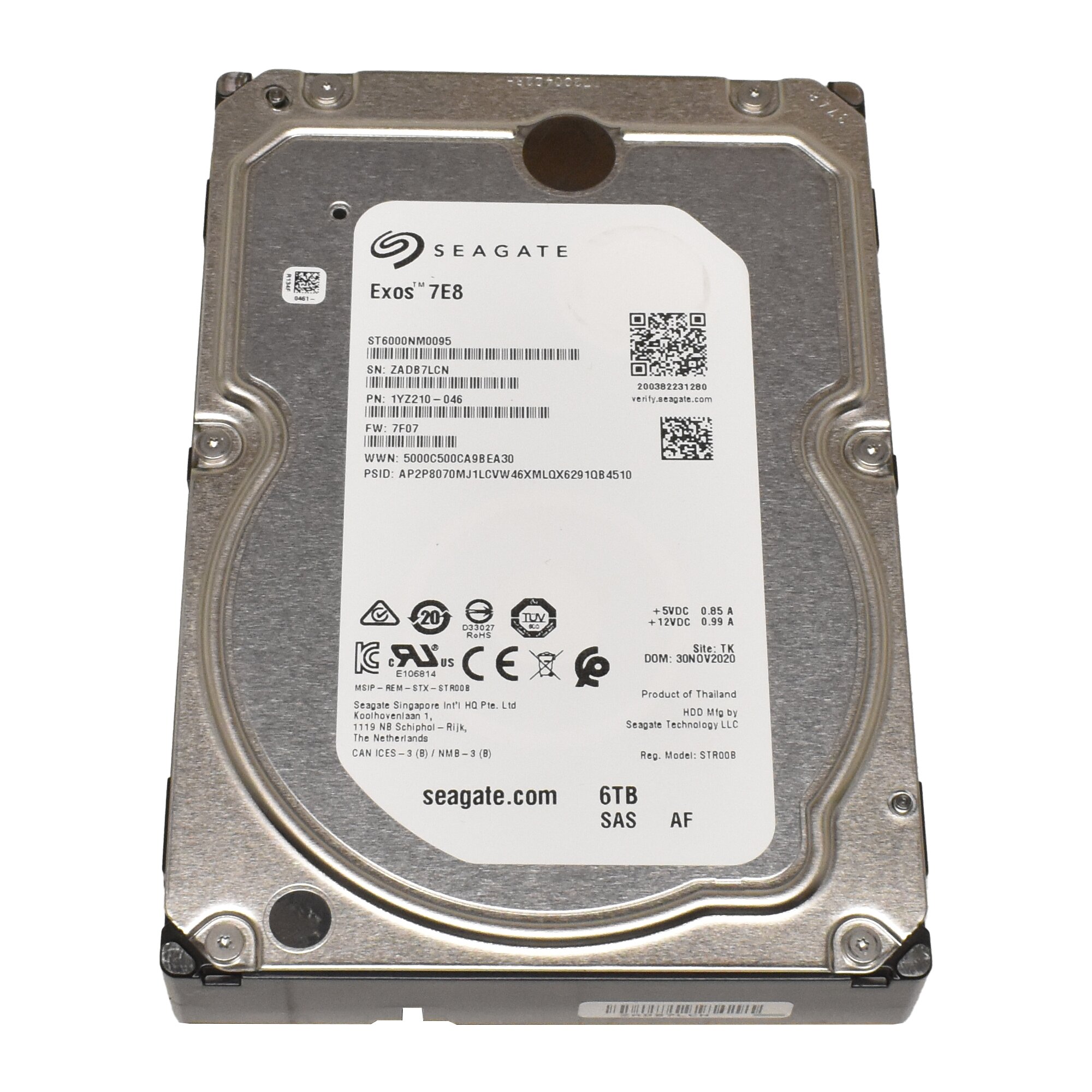Seagate Exos 7E8 3.5" 6TB 7.2K 6G SAS HDD ST6000NM0095 1YZ210-046