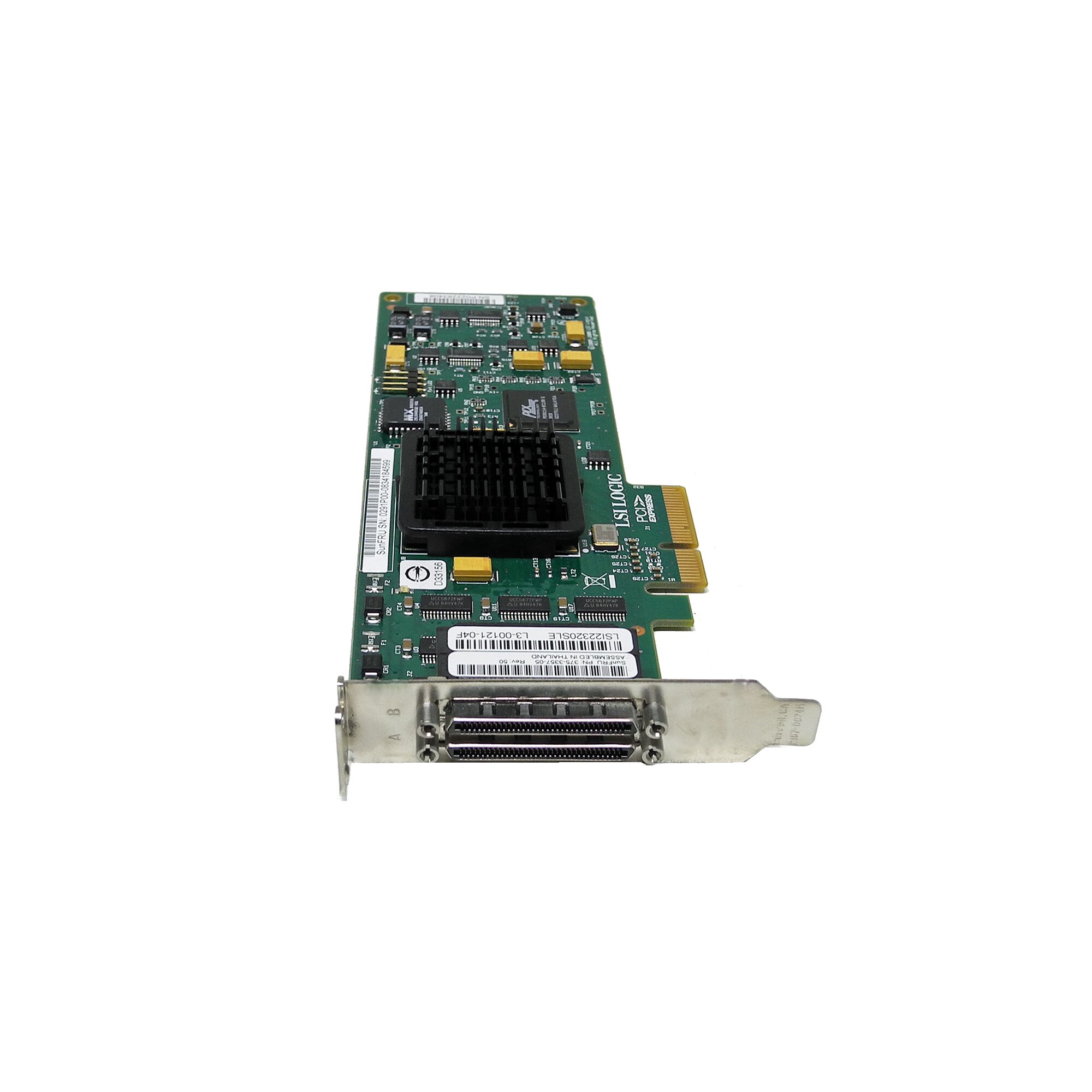 LSI LSI22320SLE Dual Ultra320 SCSI PCIe x4 Controller Sun FRU 375-3357-04 - Piospartslap