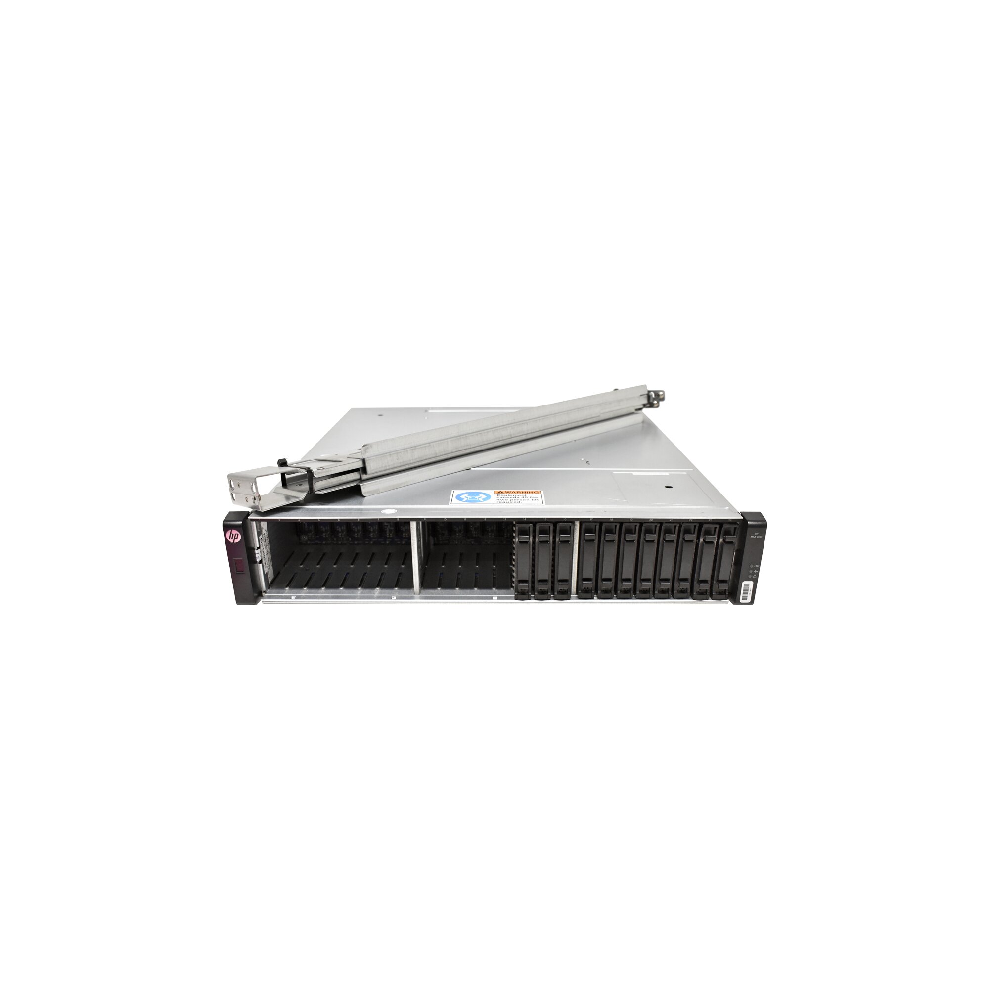 HP MSA 2040 ES SAS DC SFF Storage 2x 12G Controller 738367-001 24x SFF ...