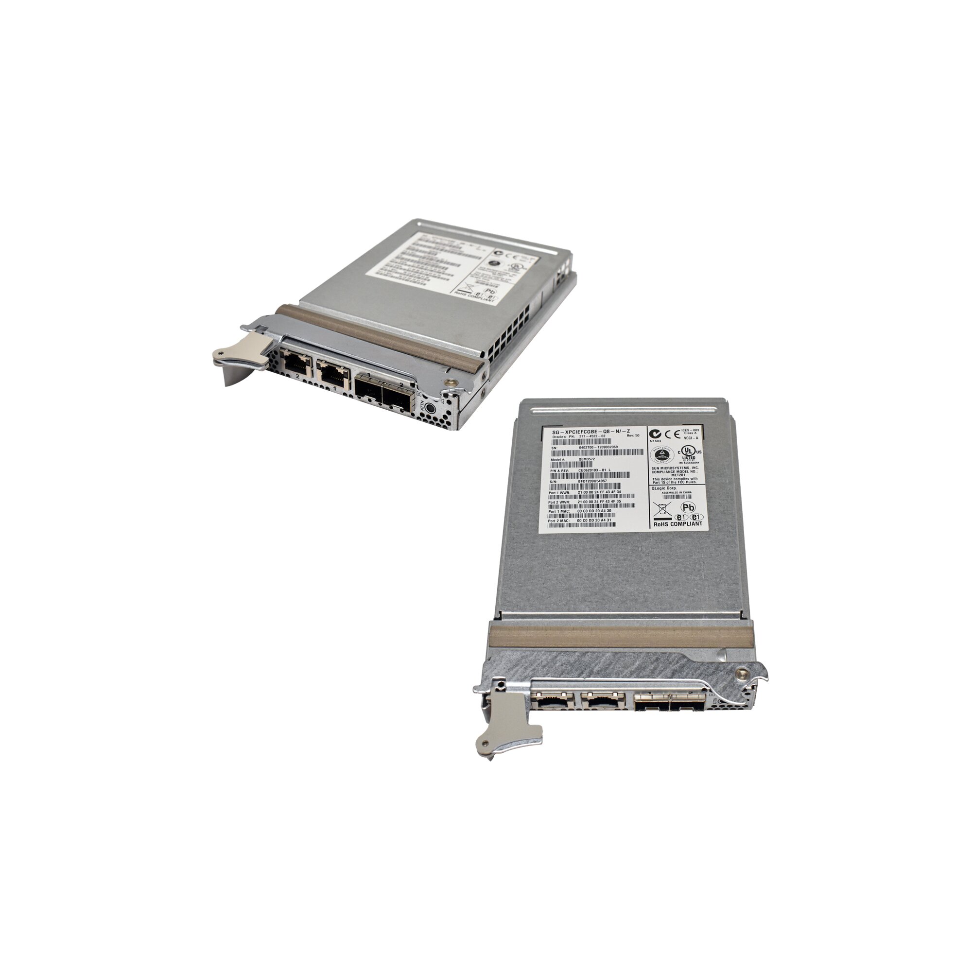 Sun Oracle SG-XPCIEFCGBE-Q8 QEM3572 371-4522-02 4-Port Ethernet Host ...