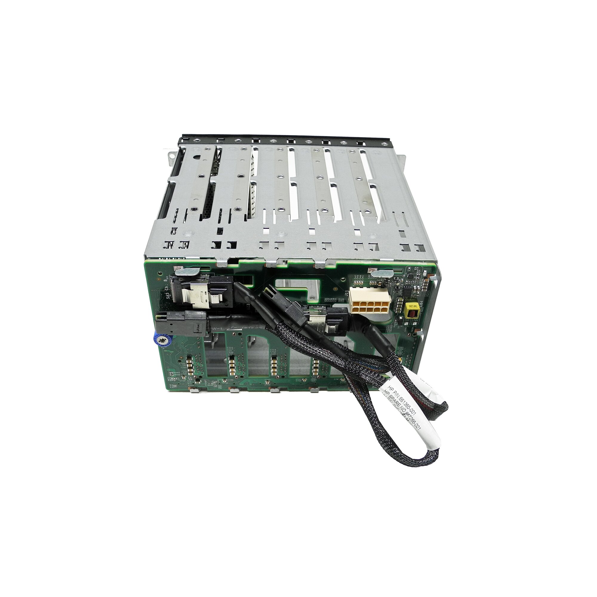HP 667278-001 Backplane 6x3,5" HDD +Cage 660351-001 +2x Kabel für ML350 ...