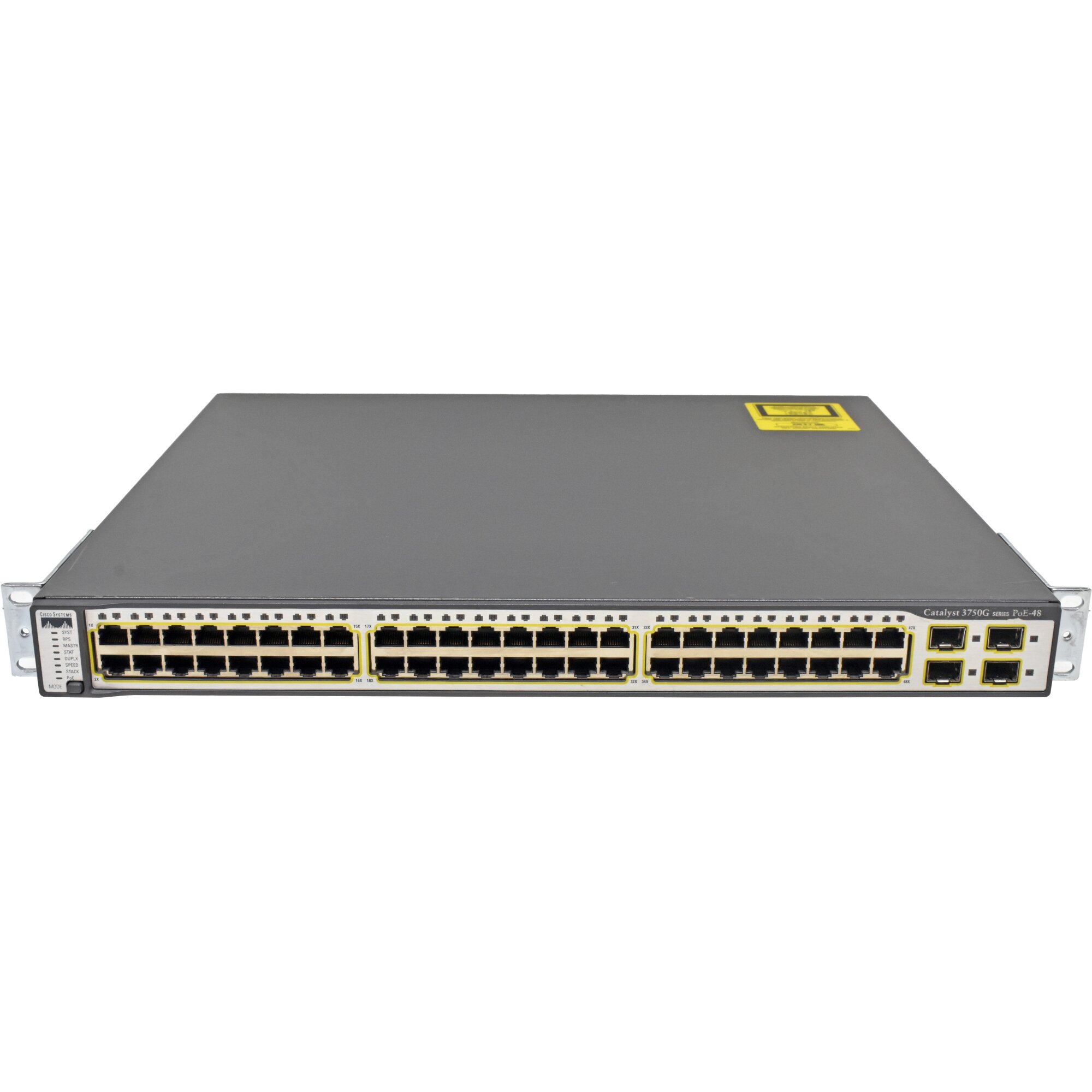 Cisco Catalyst WS-C3750G-48PS-S 48-Port PoE Stackable Gigabit Ethernet Switch 4 x SFP - Piospartslap