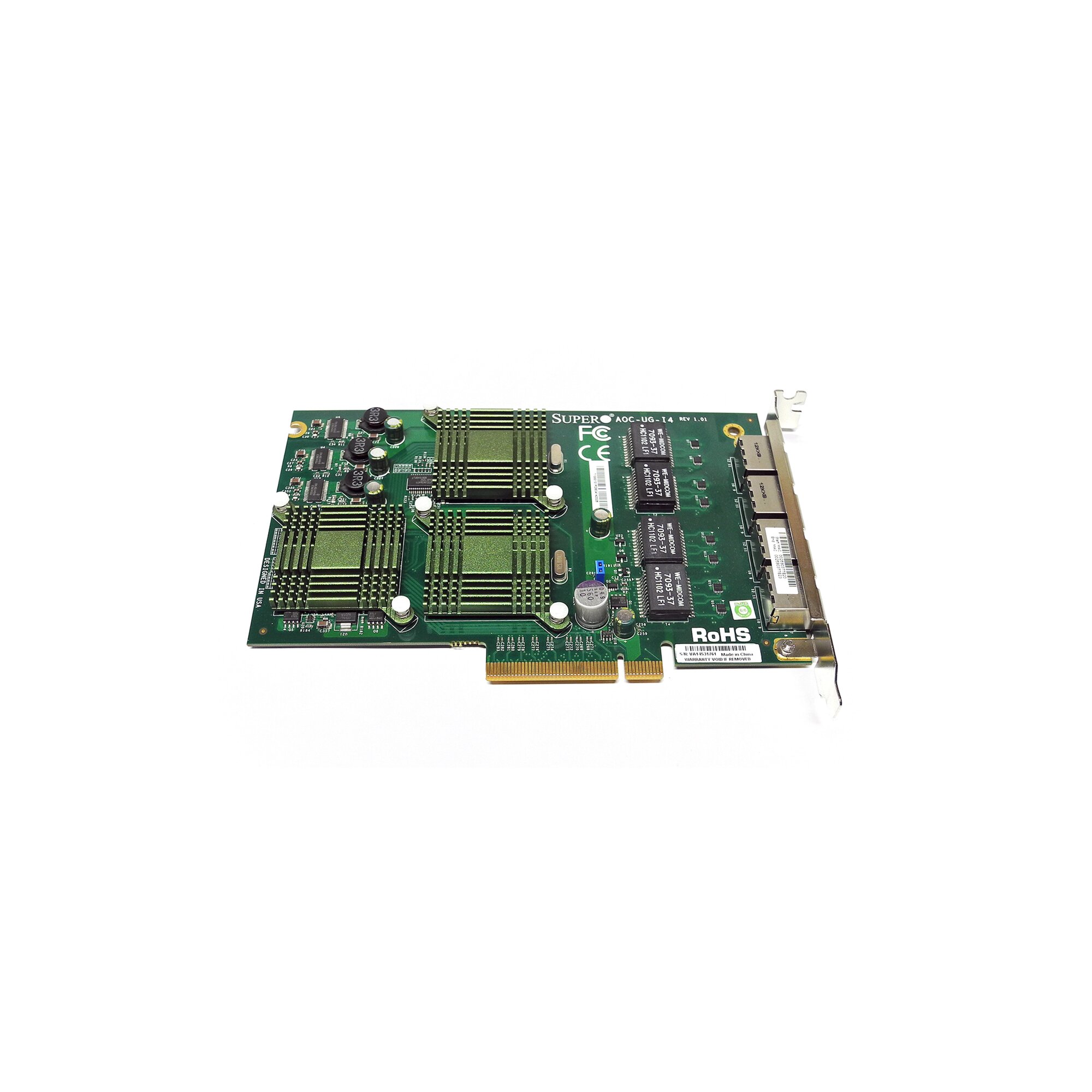 Supermicro AOC-UG-i4 Quad-Port Gigabit Ethernet PCI-Express x8 Network Adapter - Piospartslap