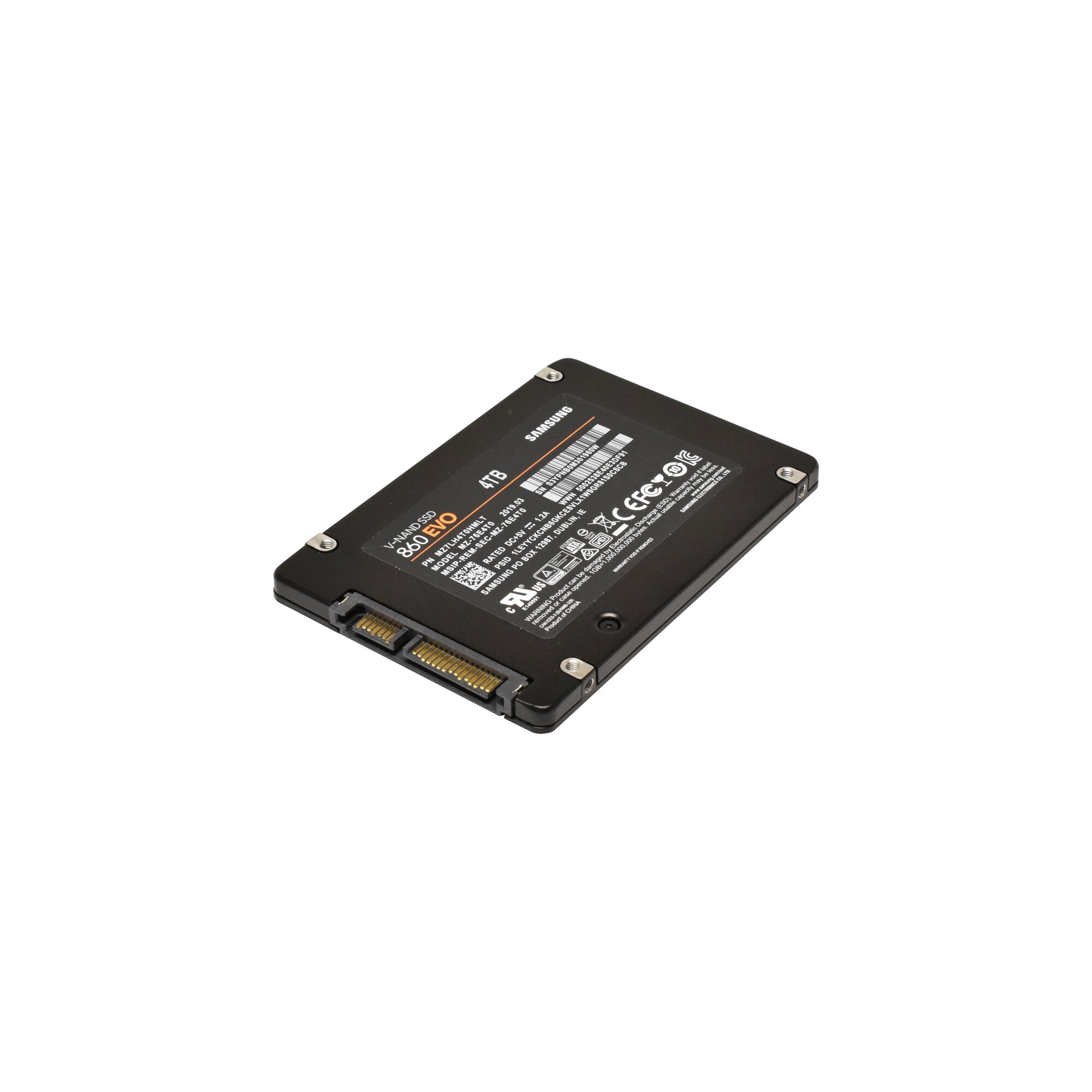 Samsung 860 EVO V-NAD SSD MZ-76E4T0 4TB 2.5 Zoll SATA SSD MZ7LH4T0HMLT ...