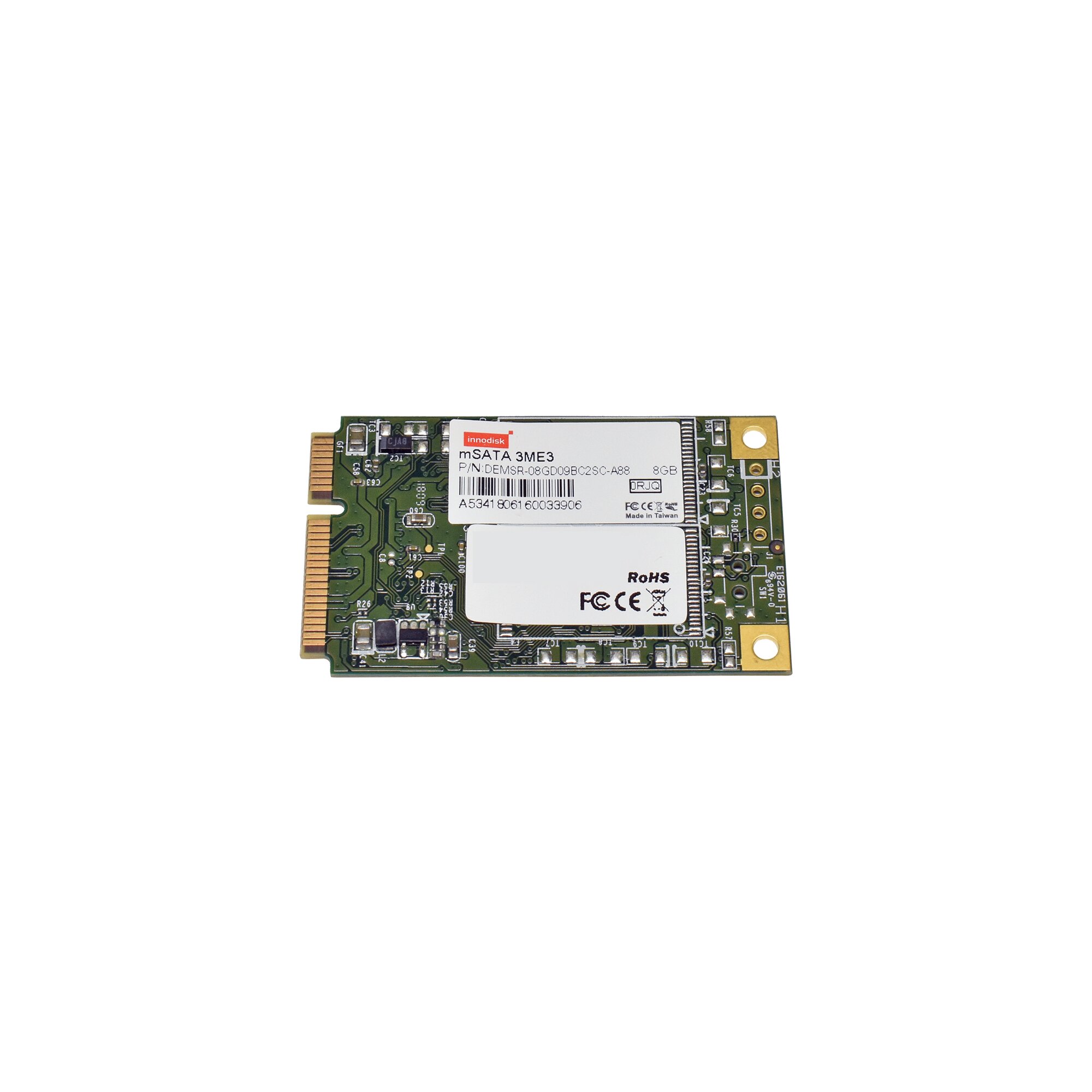 Innodisk mSATA 3ME3 mini-PCIe 8GB 6 Gb/s SSD Memory Card DEMSR ...