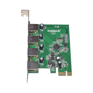 Inateck KT40005 4-Port USB-3.0 PCIe x1 Card - Piospartslap
