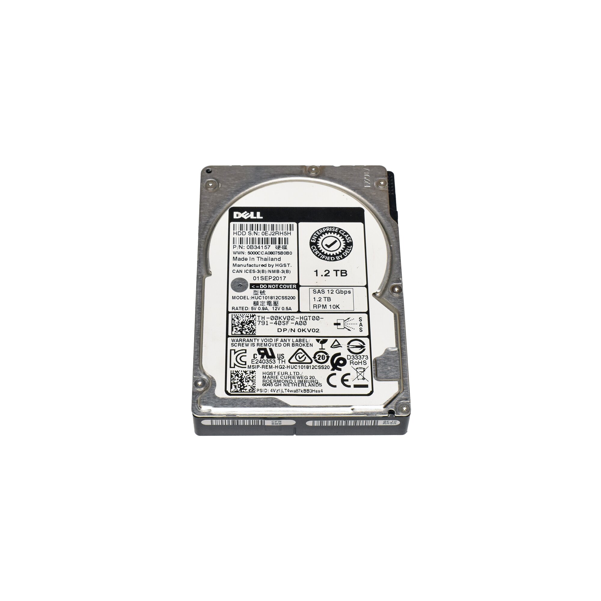 DELL 1,2 TB 2.5“ 10K 12G SAS HDD HUC101812CSS200 0KV02 - Piospartslap