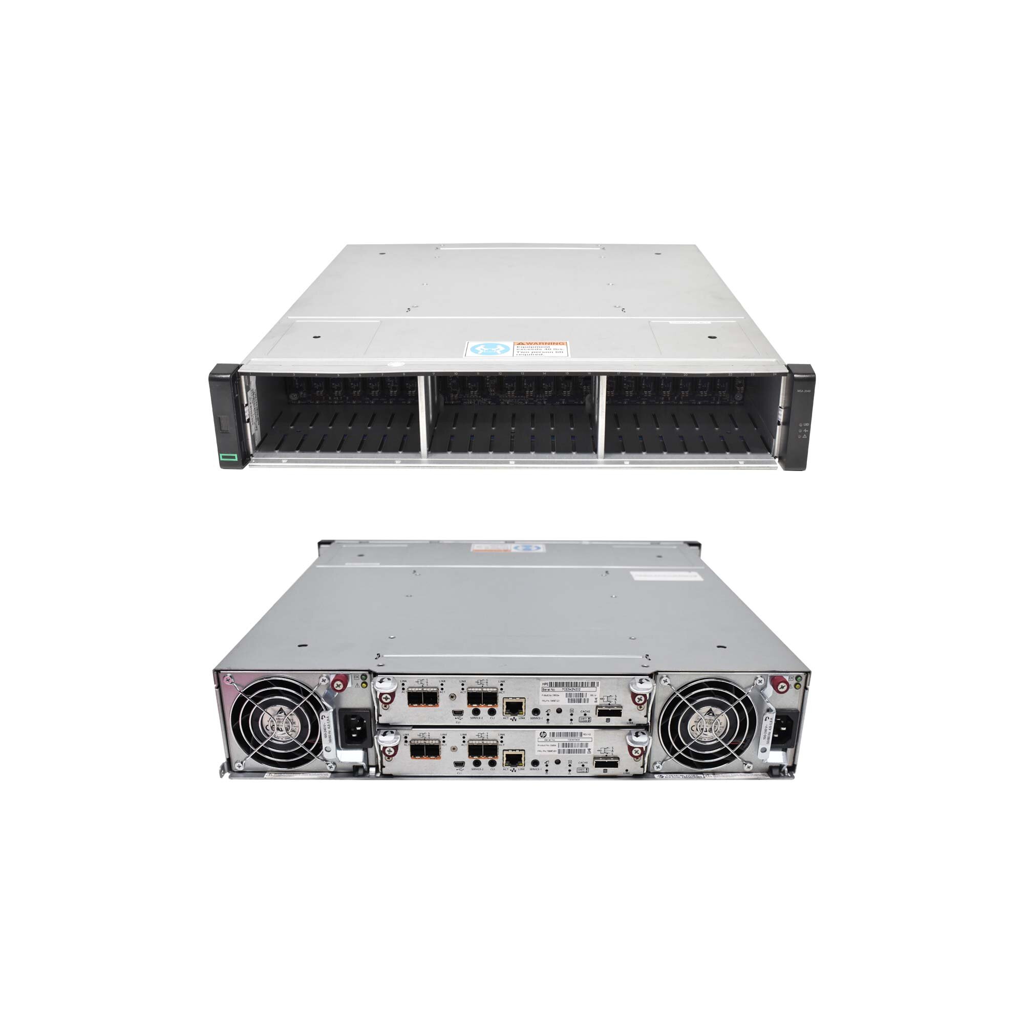 HP MSA 2040 ES SAS DC SFF Storage 2x 12G Controller 738367-001 24x SFF ...