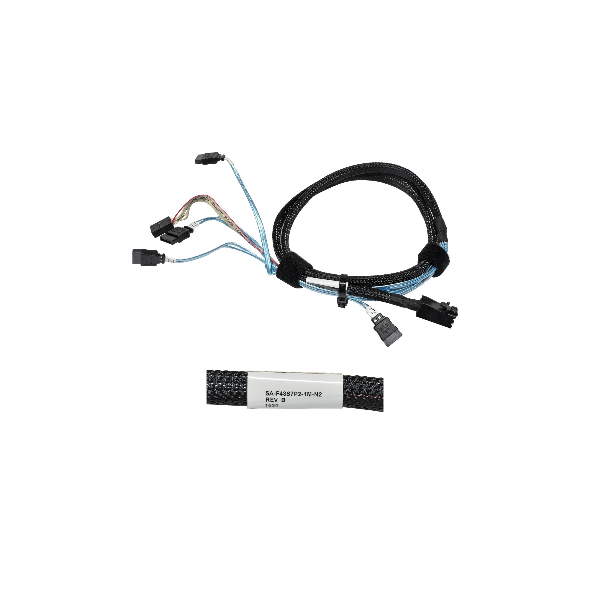 Datenkabel Supermicro SA-F43S7P2-1M-N2 Internal MiniSAS HD Kabel SFF ...