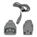 Netzkabel 0,5m C14 - C13 EMC 038-004-022 10A H05VV-F 3G0,75mm grau ...