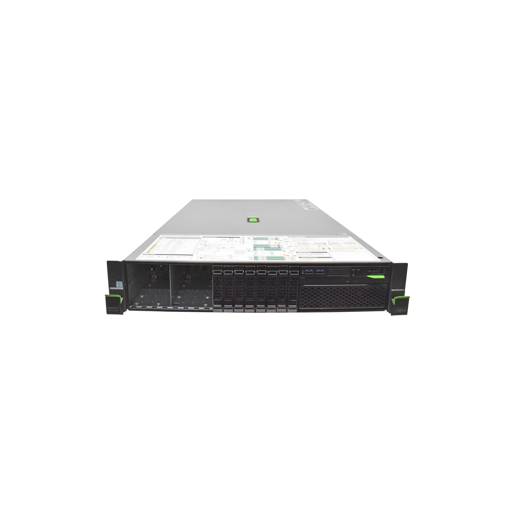 Fujitsu Primergy RX2540 M2 Server 2x E5-2630 V4 3.10GHz 32 GB PC4 8x ...