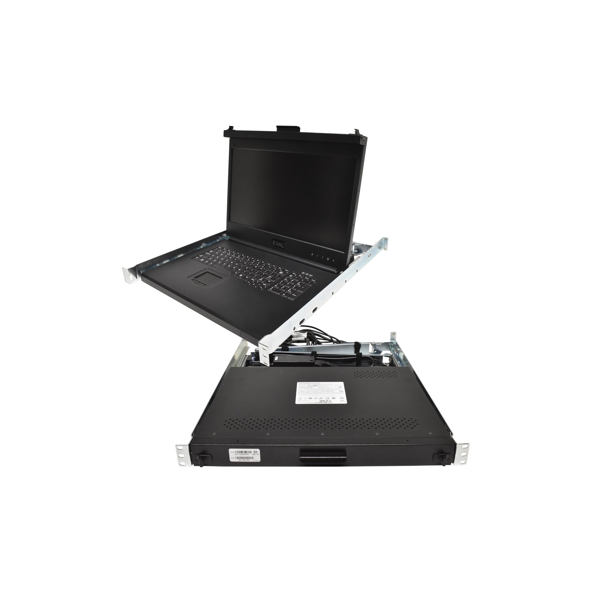 EMC 091-000-096 18,5 Zoll KVM Rack Console QWERTY US Keyboard 1U USB ...