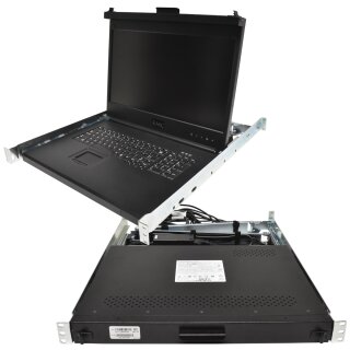EMC 091-000-096 18,5 Zoll KVM Rack Console QWERTY US Keyboard 1U USB ...