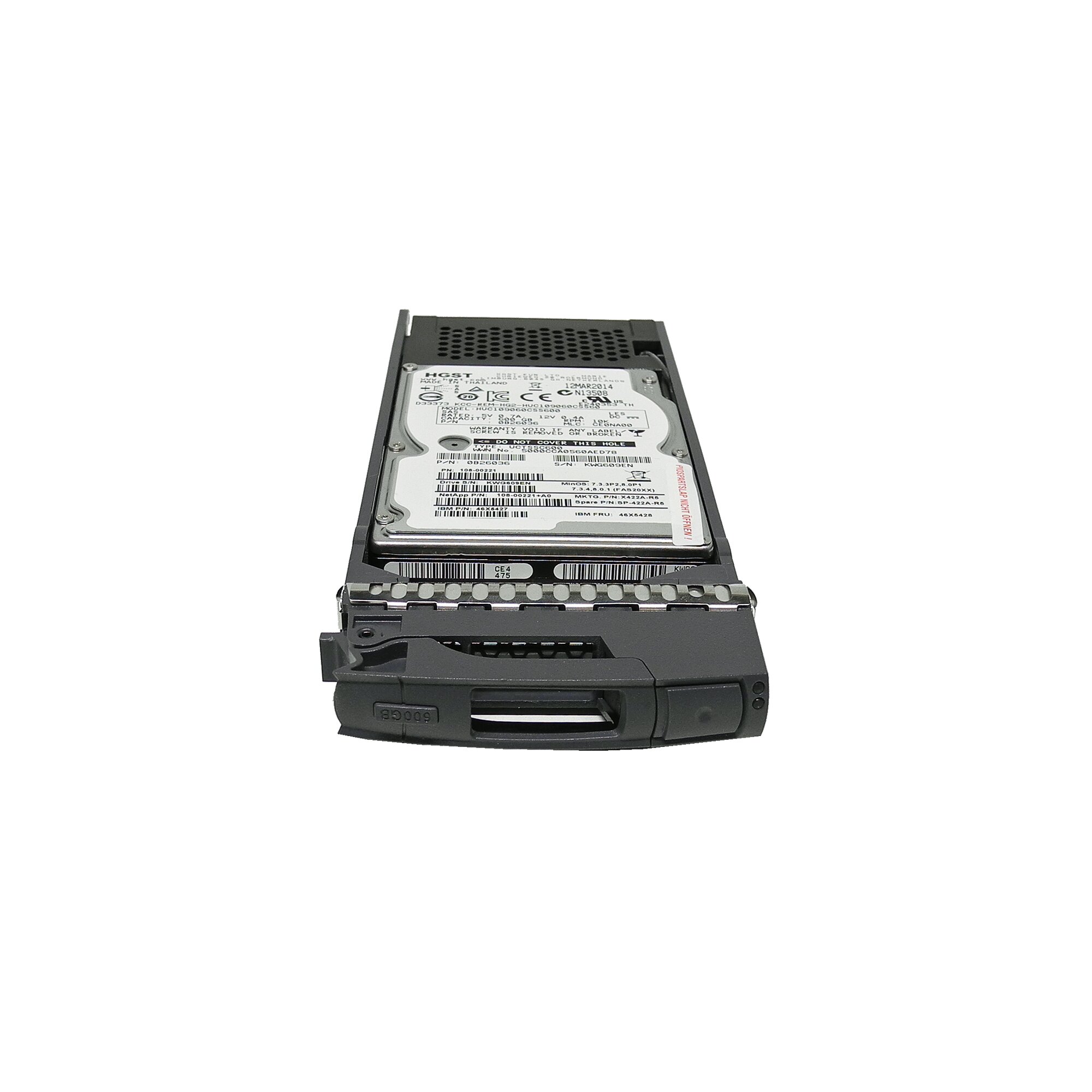 NetApp X423A-R6 600GB 2.5“ 10K 6G SAS HDD / Festplatte 108-00222+E4 mit ...