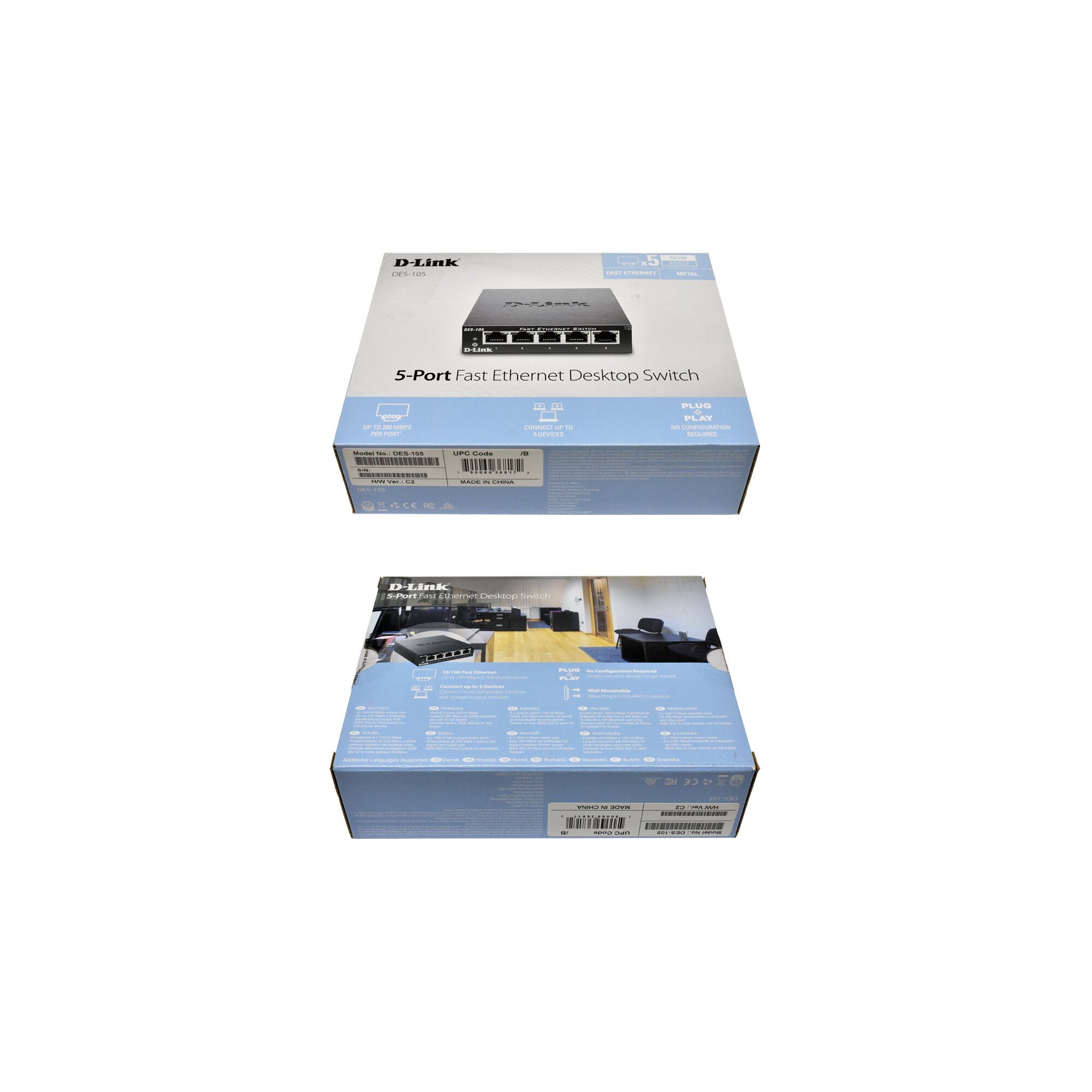 D-Link DES-105 5-Port Fast Ethernet Desktop Switch NEU/NEW - Piospartslap