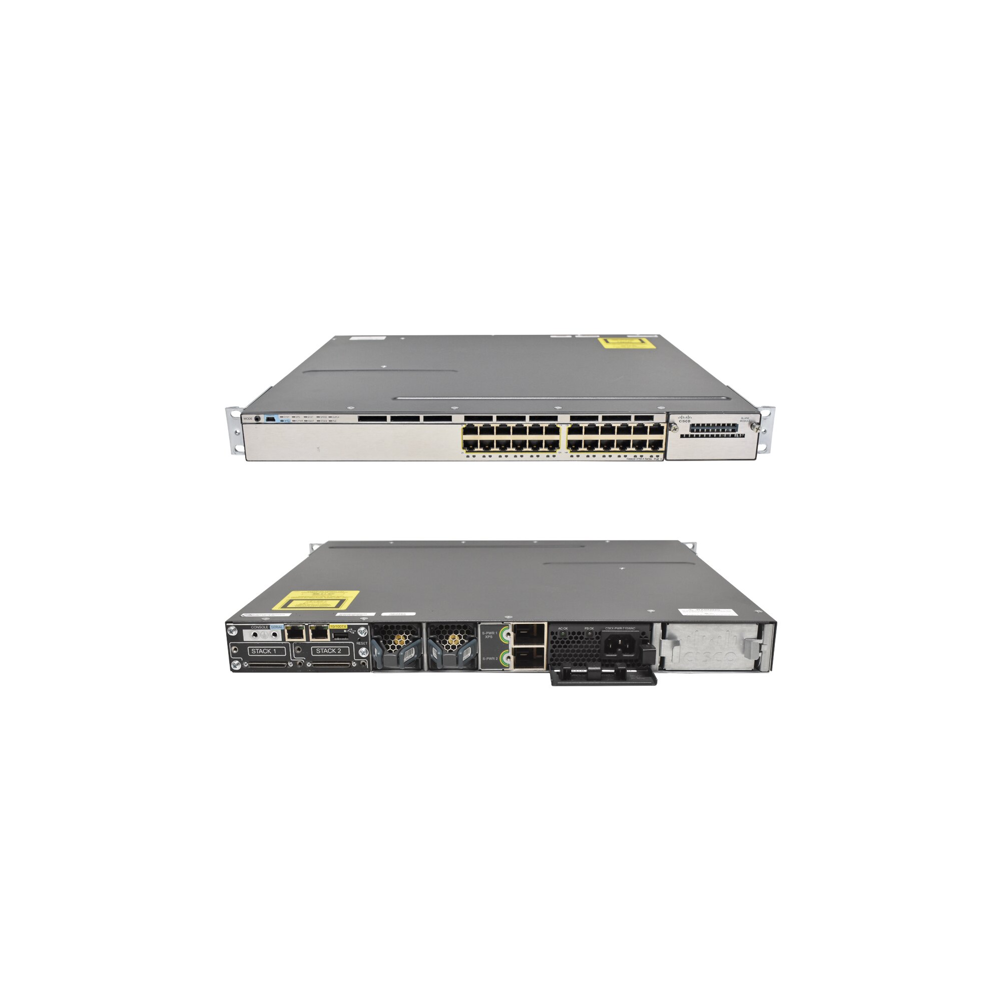 Cisco Catalyst WS-C3750X-24P-S 24-Port Gigabit Stackable PoE Ethernet ...