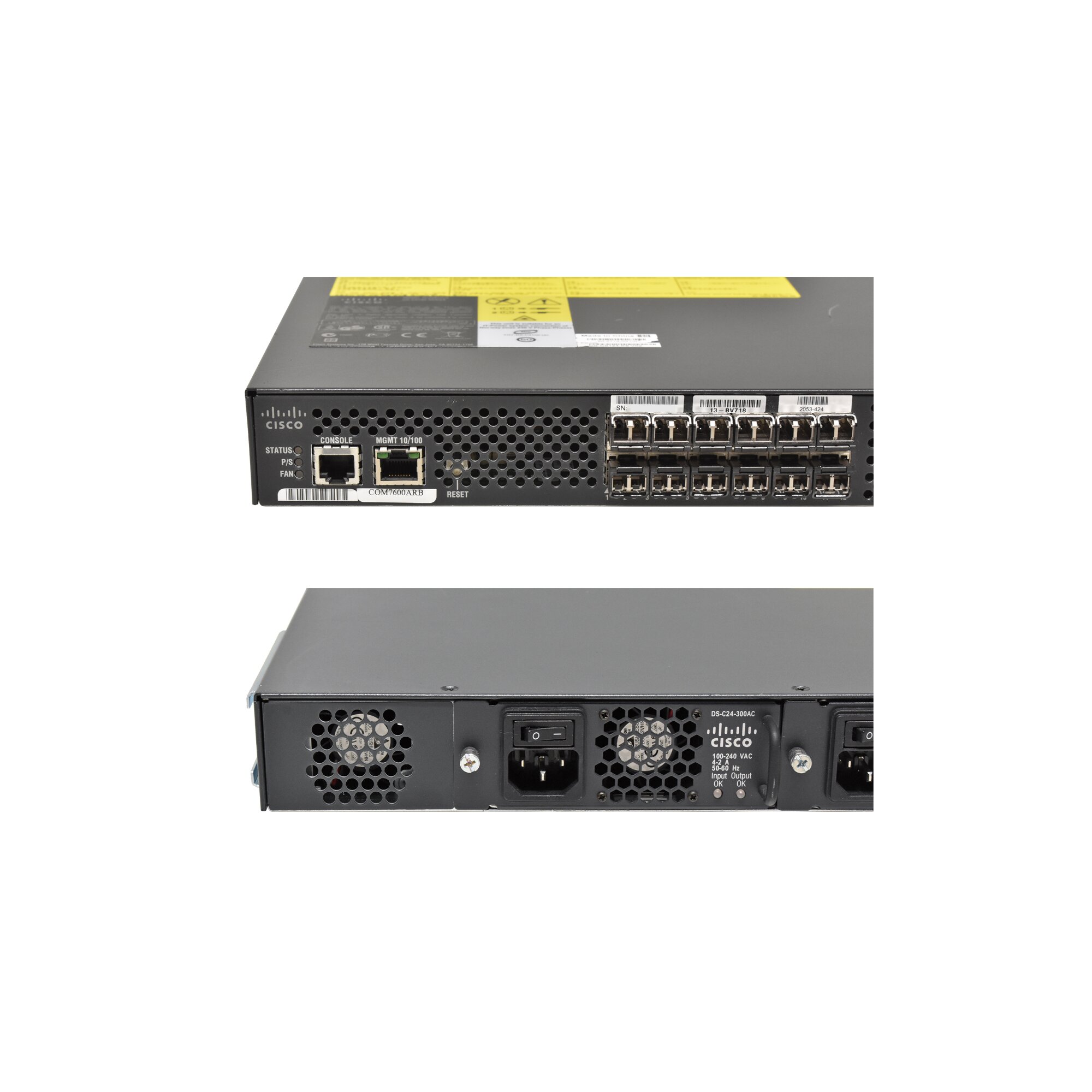 Cisco DS-C9124-K9 24-Port 4G FC Multilayer Fabric Switch + 24 4G Mini ...