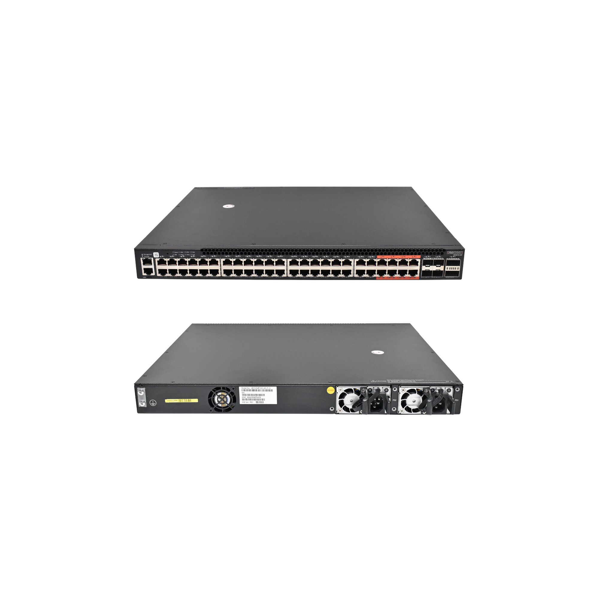 Edge-Core 4610-54P-OC-AC-F 54-Port PoE Switch 2x QSFP 4x SFP - Piospartslap