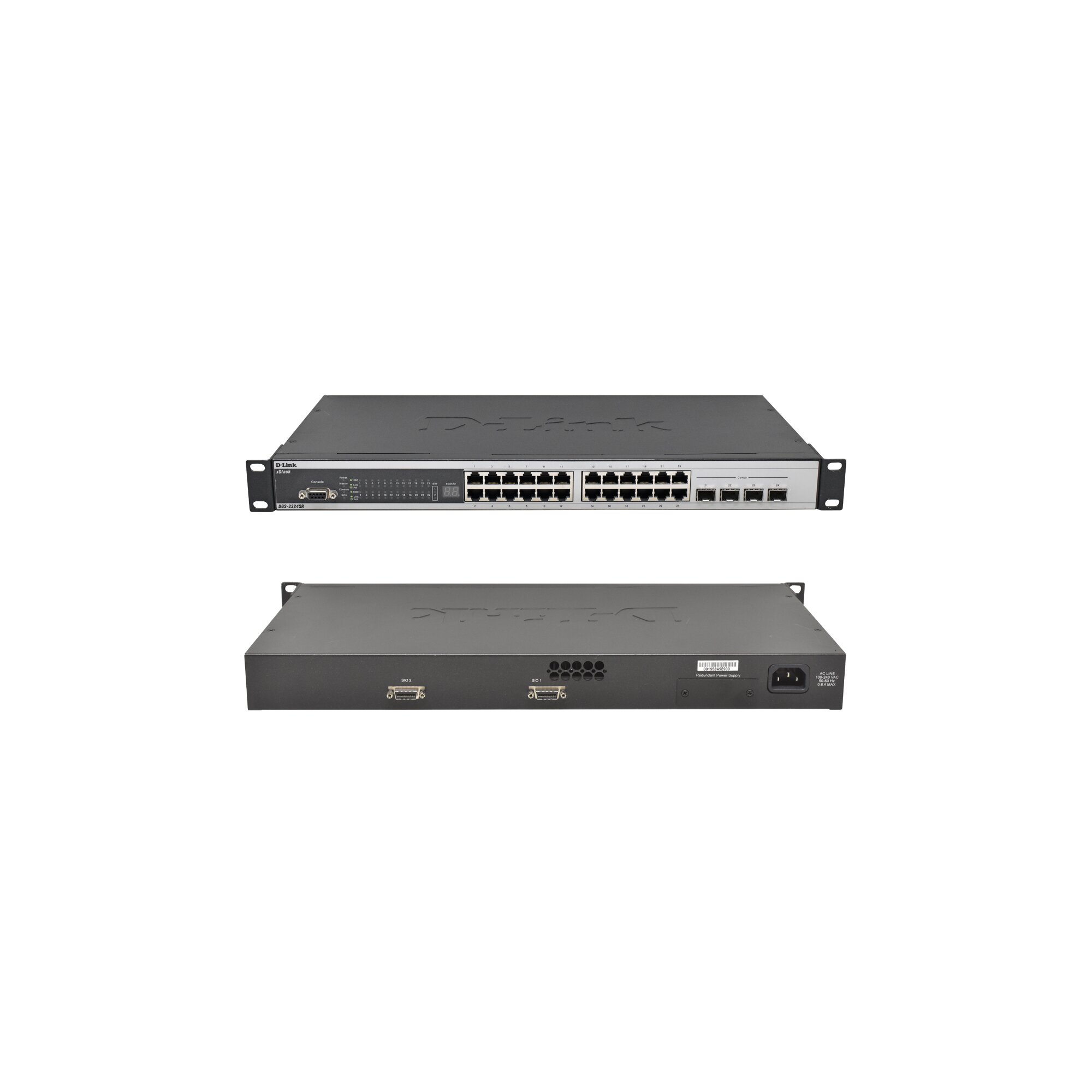 D-Link xStack DGS3324SR 24-Port Gigabit Stackable Multilayer Switch 4 x ...
