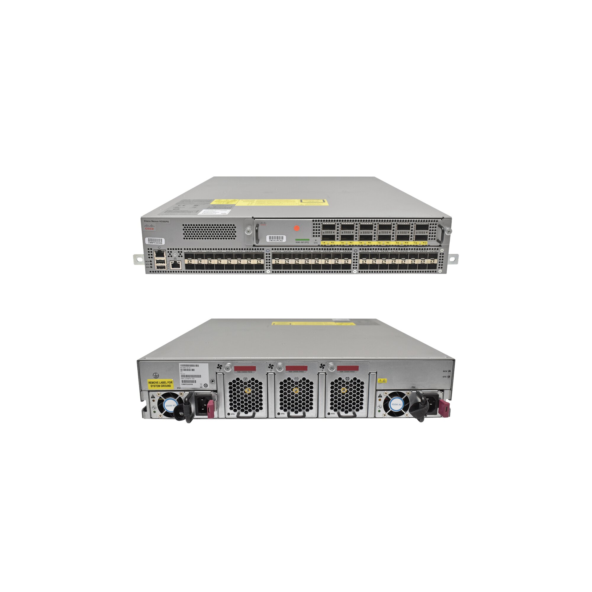 Cisco Nexus N9K-C9396PX 48-Port 10G Switch + Modul N9K-M112PQ 12 x ...