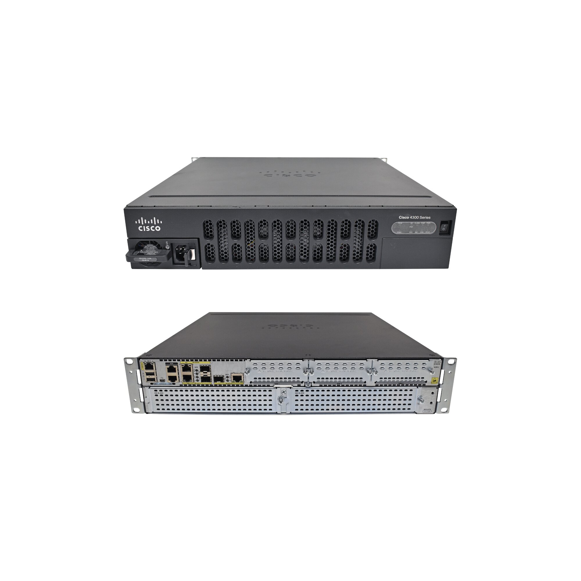 Cisco ISR4351/K9 Gigabit Ethernet Integrated Services Router 3x RJ-45 2x PoE 3x SFP - Piospartslap