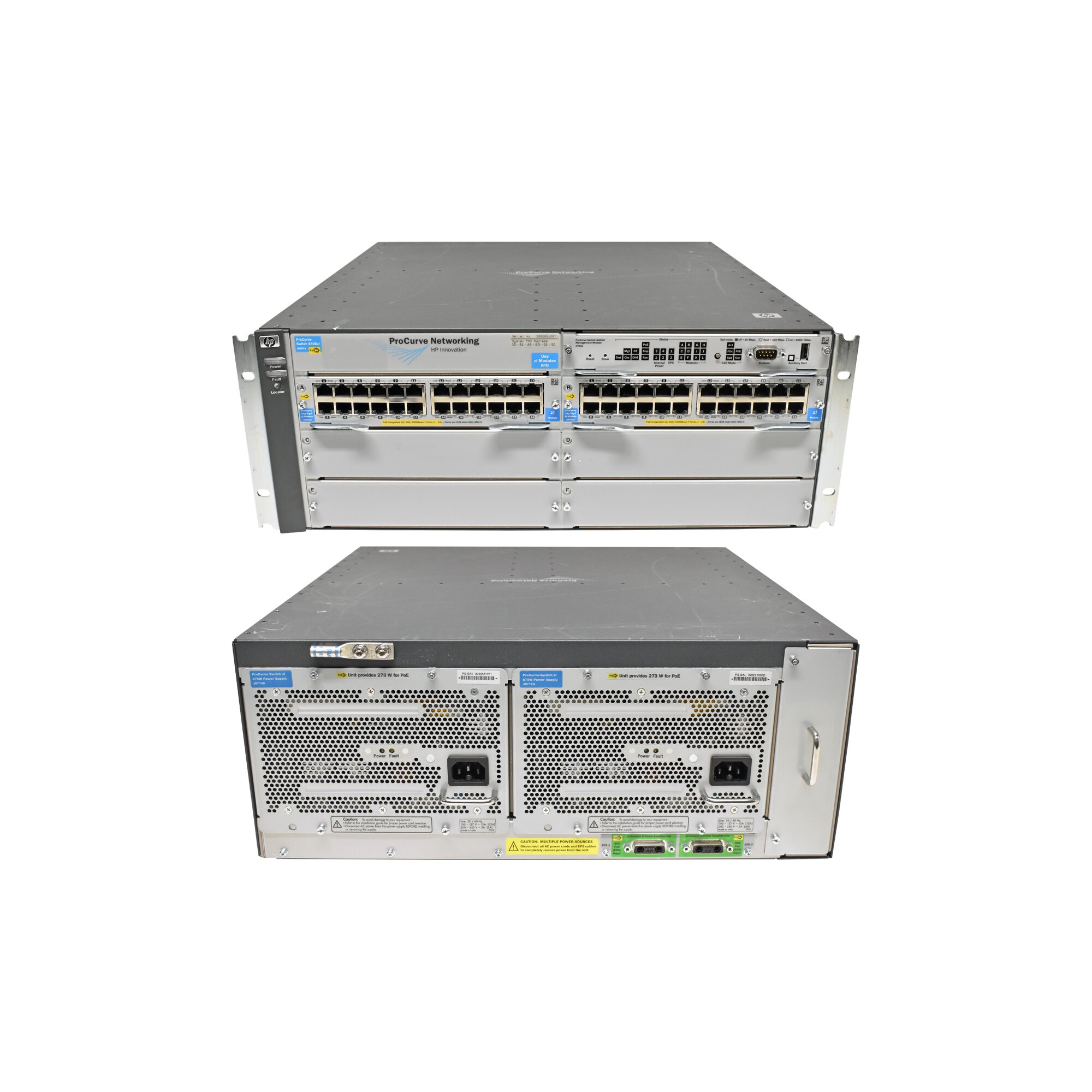 HP ProCurve 5406zl J8697A Switch + MGMT Modul J8726A 2 x 24p Gig-T zl ...