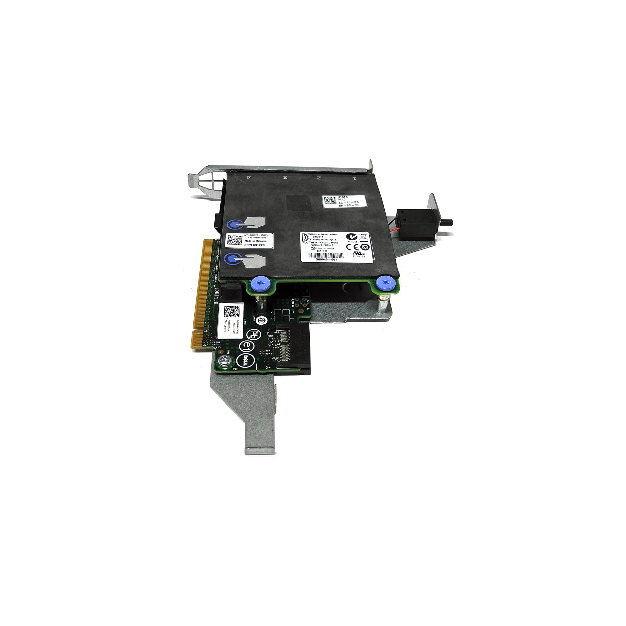 DELL 4-Port GbE Daughter Card 0FM487 +Riser Card 08PX9W for PowerEdge ...
