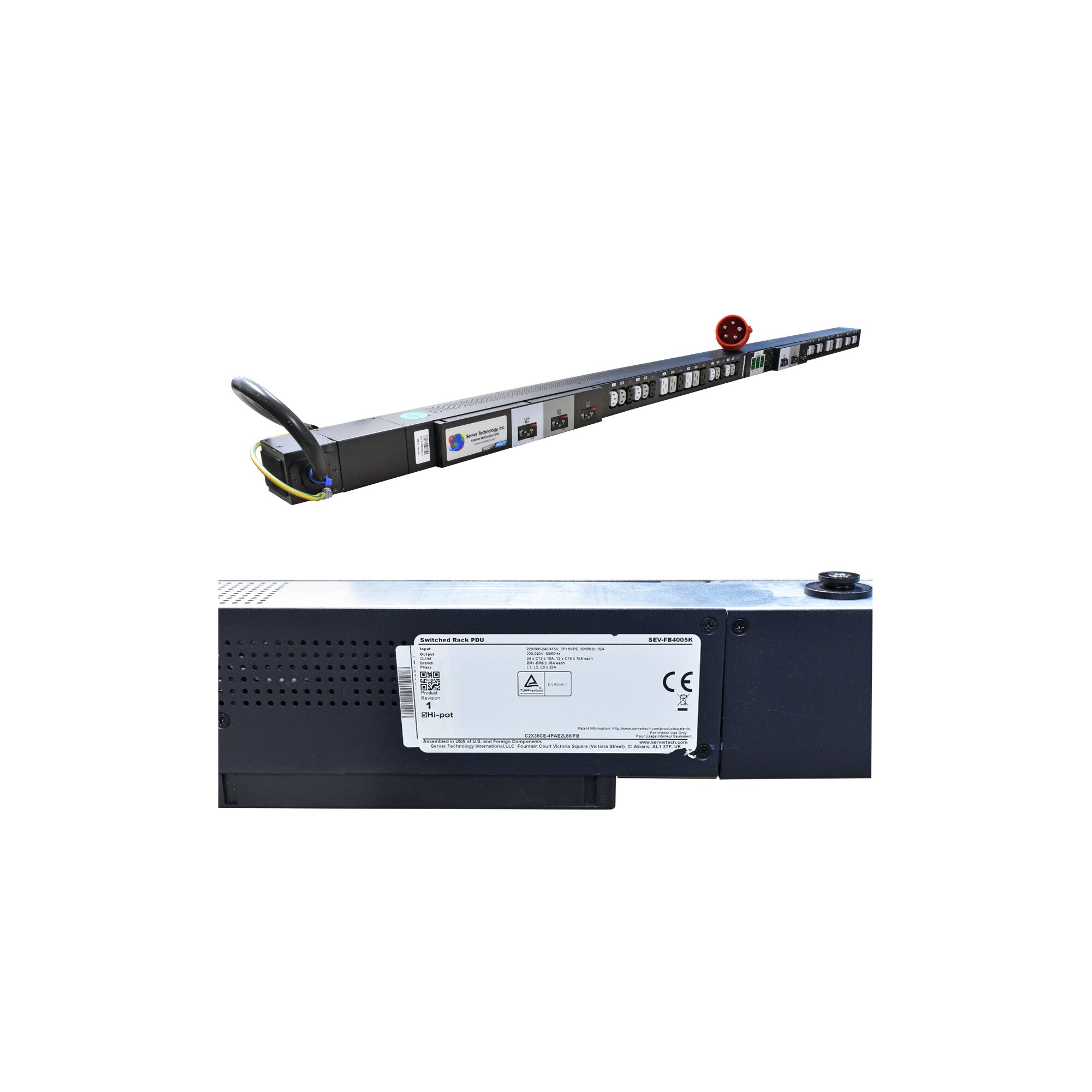 Server Technology Pro2 HDOT 3 Phasen PDU SEV-FB4005K C2X36CE-4PAE2L66 ...