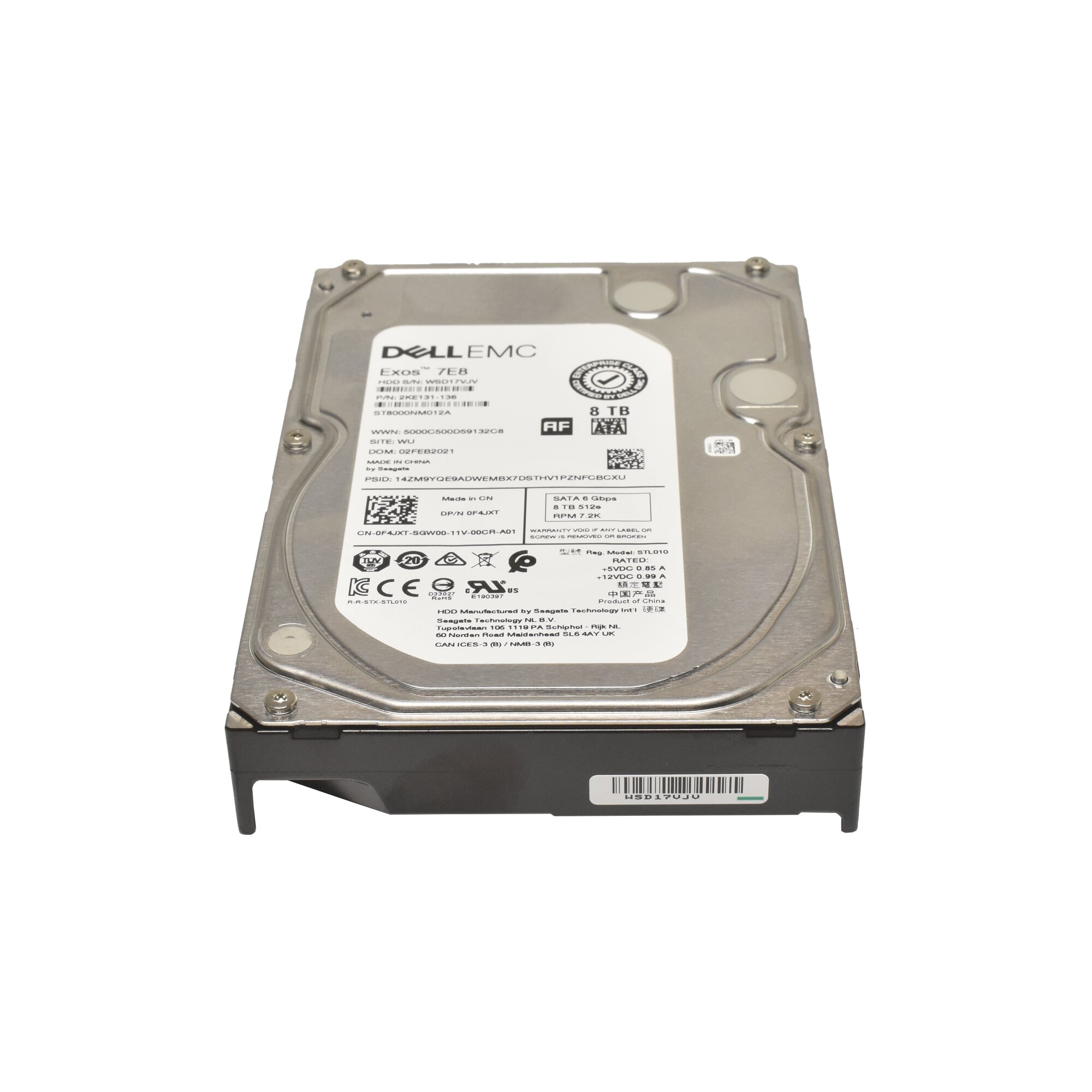 Dell EMC Exos 7E8 8TB 512e 3.5" 7,2K SATA III HDD Festplatte ...