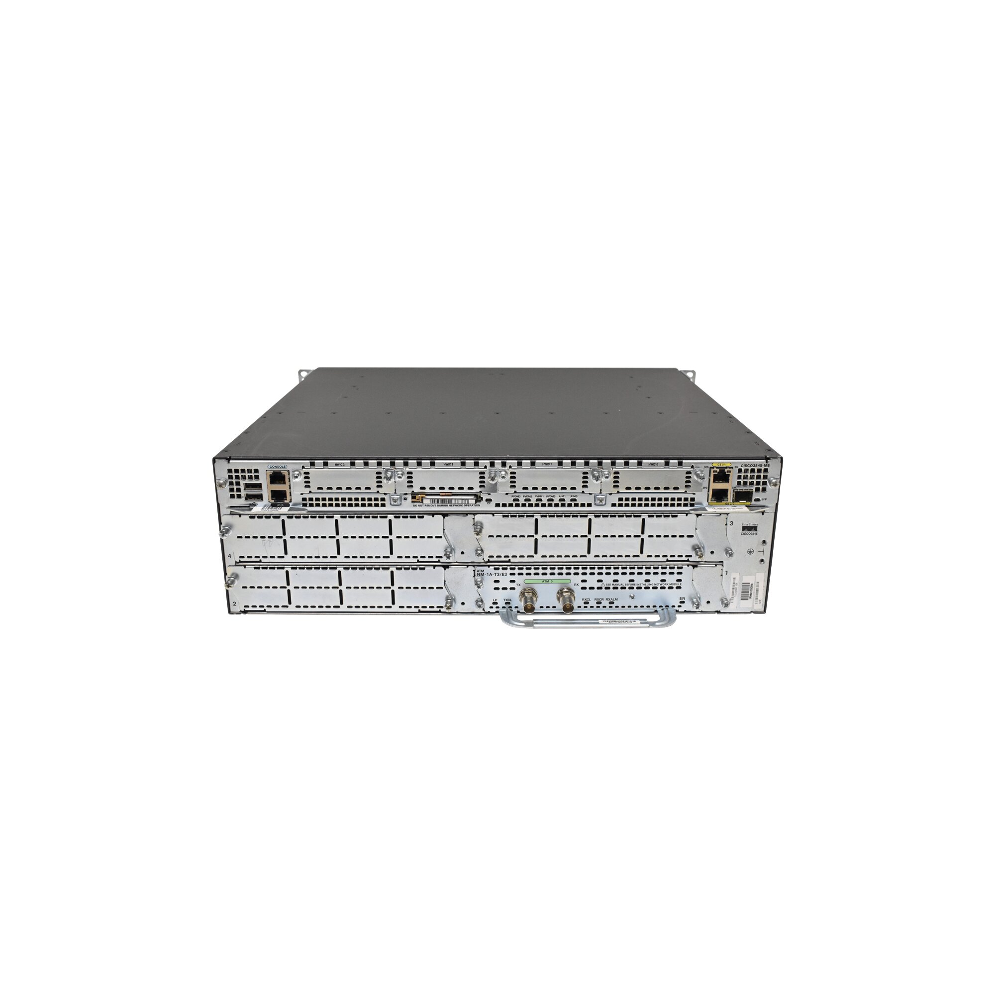Cisco Router CISCO3845-MB + Modul NM-1A-T3/E3 + 512 MB CF-Card ...