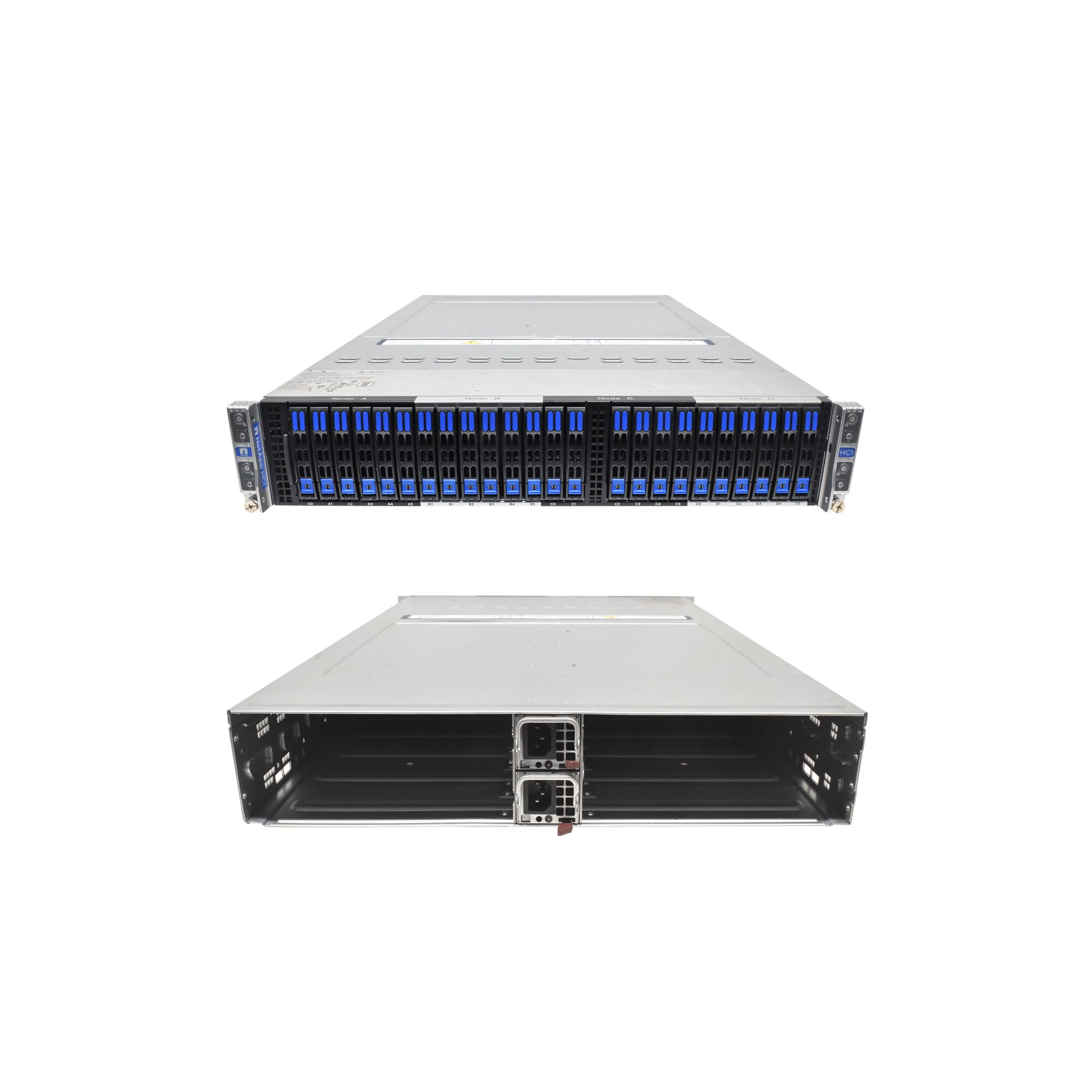NetApp HCI Supermicro 4 Node Server NAF-1701 no Node 2x PSU 2200W CSE ...
