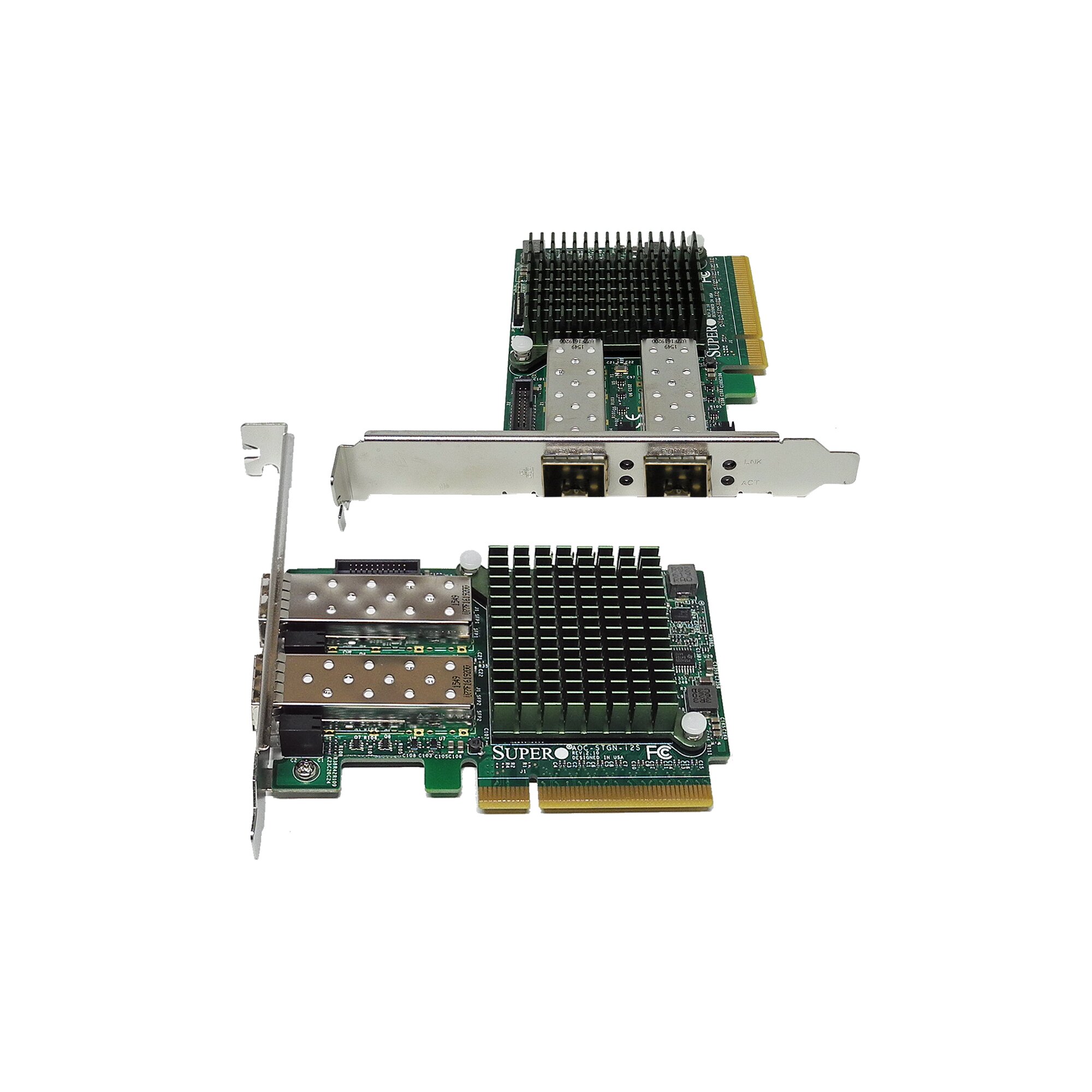 Supermicro AOC-STGN-i2S 2-Port FC SFP+ PCIe x8 10Gb Ethernet Network ...