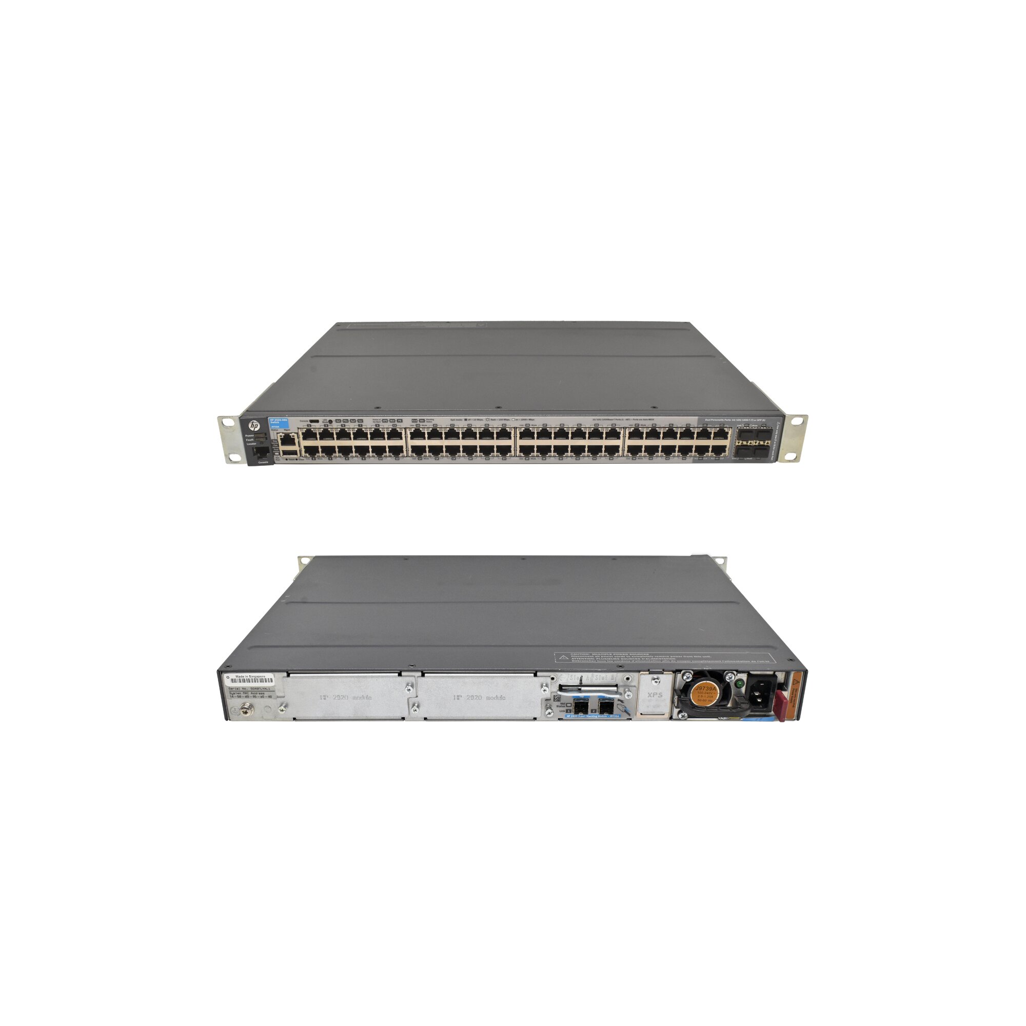 HP 2920-48G J9728A 48-Port Gigabit Stackable Ethernet Switch 4 x SFP ...