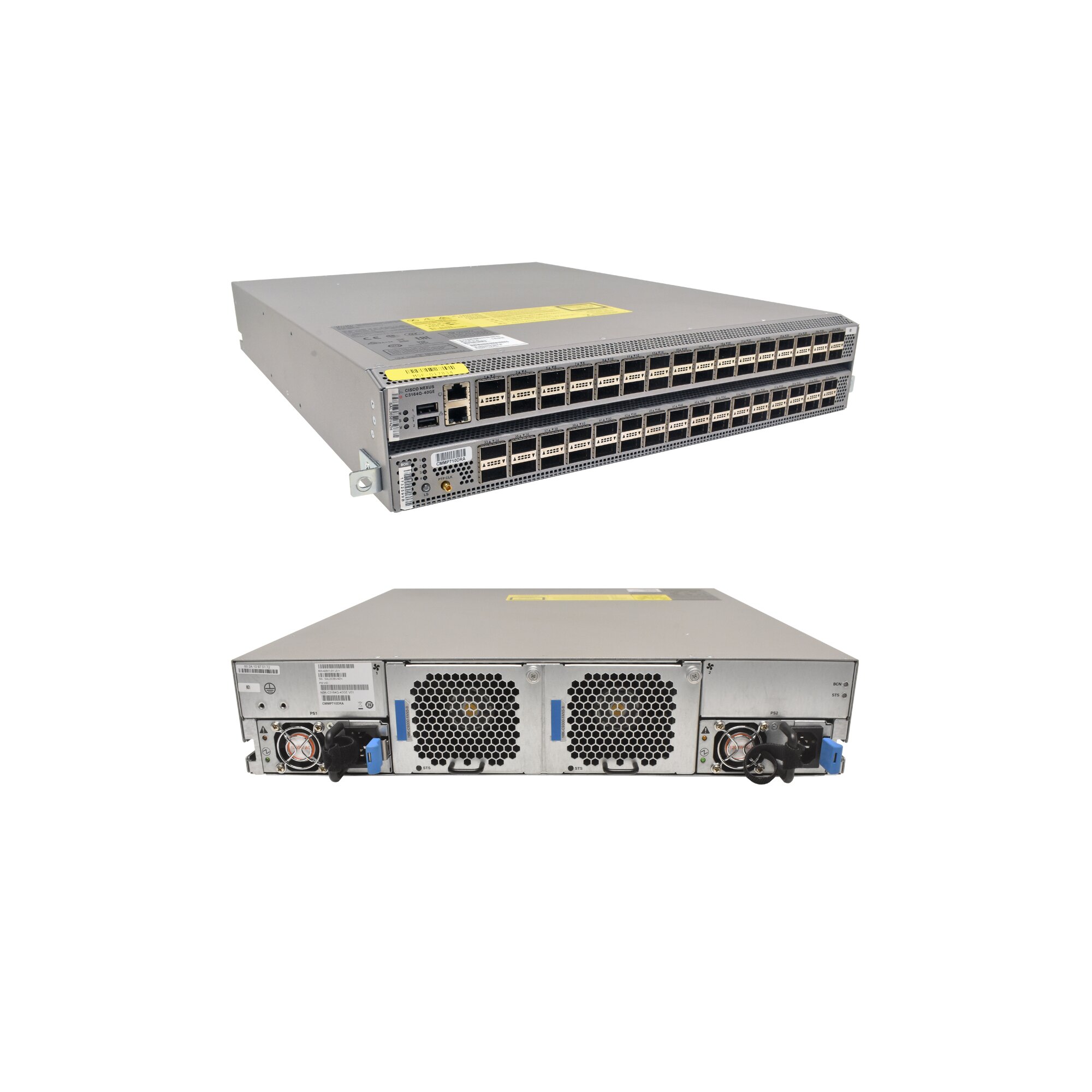 Cisco Nexus N3K-C3164Q-40GE 64-Port 40G QSFP+ 2U Ethernet Switch + Rail ...