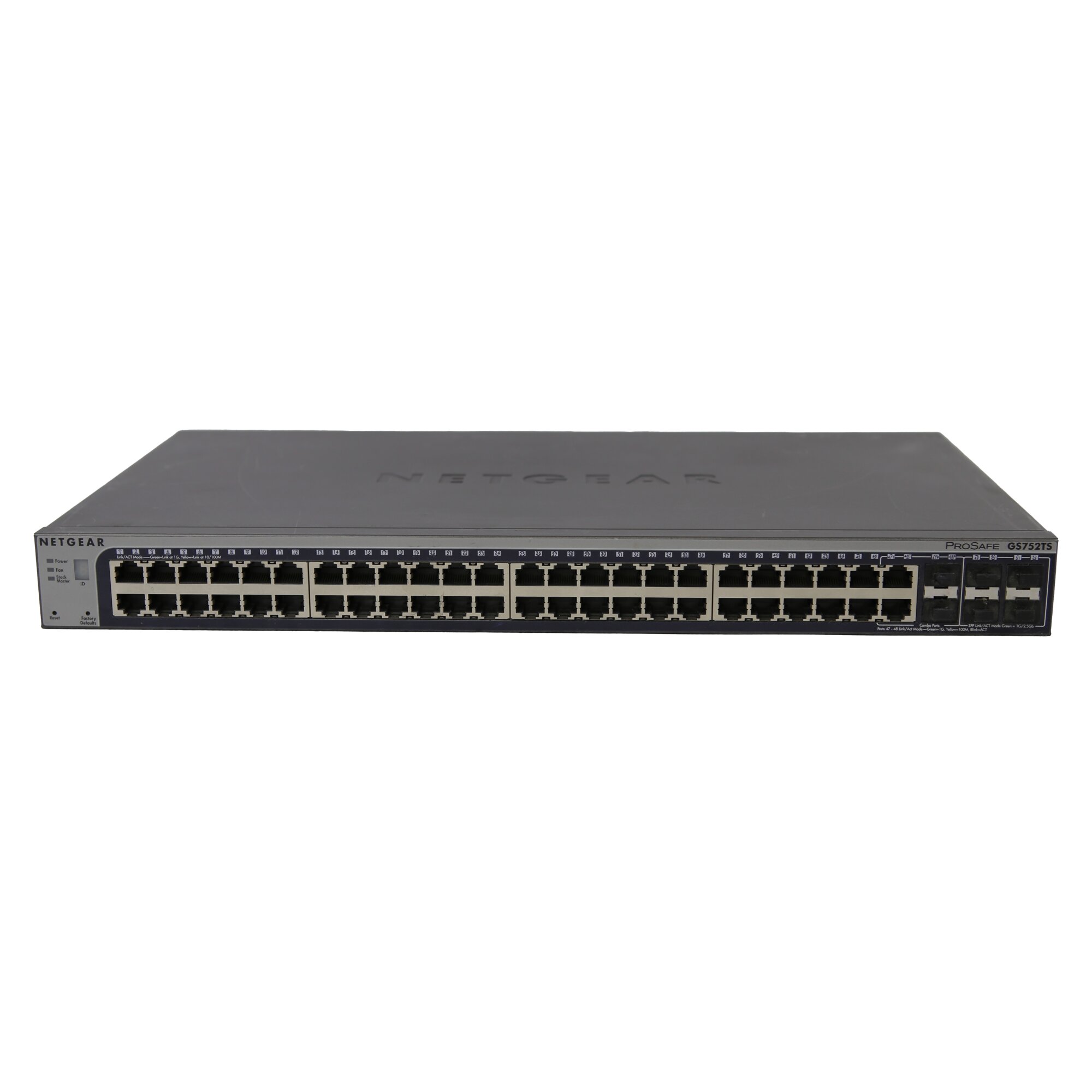Netgear ProSafe GS752TS GS752TSB V1H1 48-Port Gigabit Stackable ...