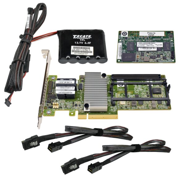 IBM ServeRAID M5210 12Gb RAID Controller 46C9111 FP + SAS Kabel + Cache ...
