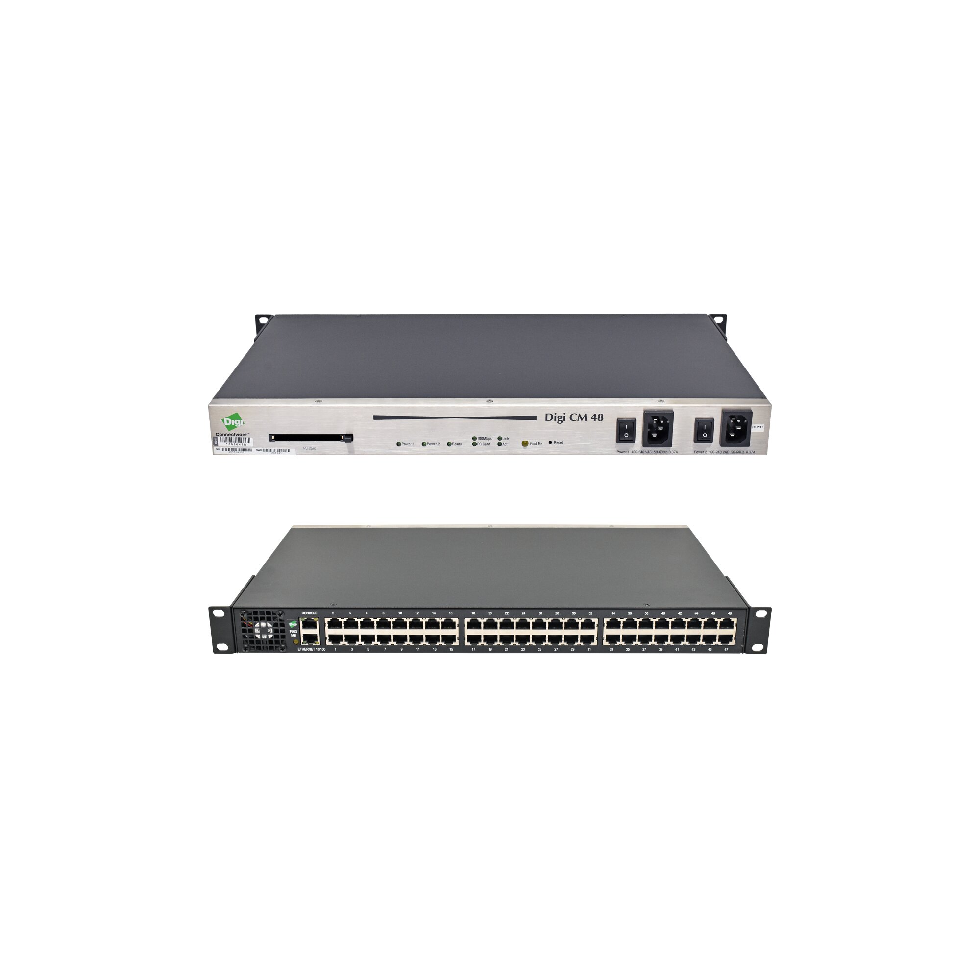 Digi CM 48 Dual Power 50001856-01 50000687-02 48-Port Console Server ...