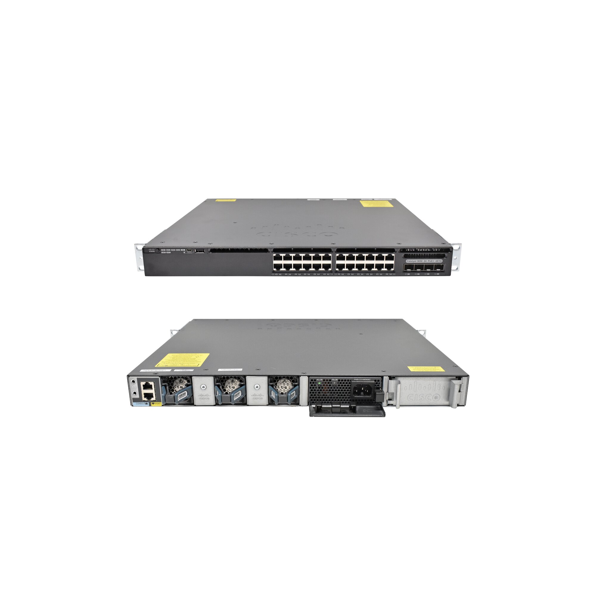 Cisco Catalyst WS-C3650-24PS-L 24-Port Gigabit PoE+ Switch 4 x SFP 2x ...