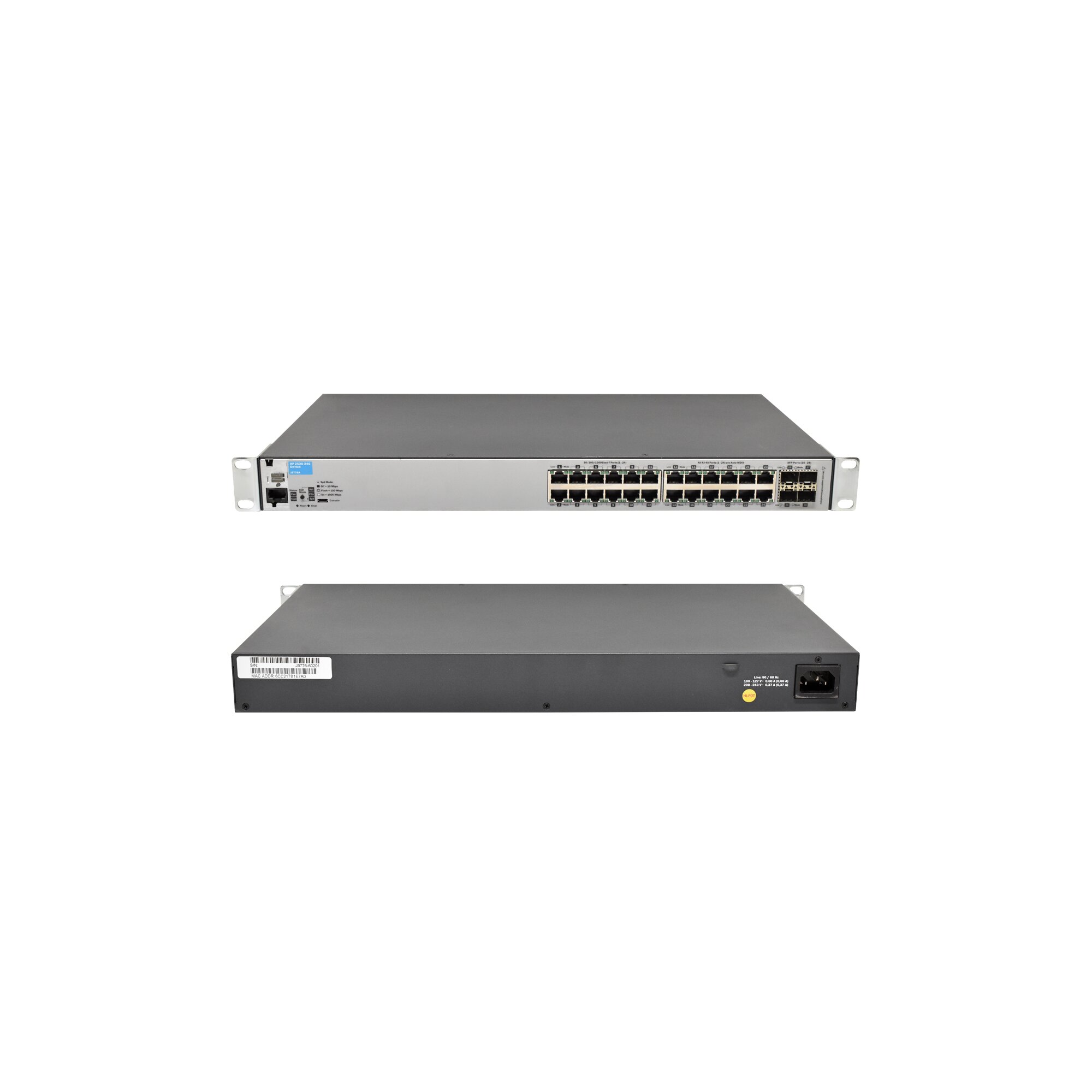 HP 2530-24G J9776A 24-Port Gigabit Ethernet Switch 4 x SFP - Piospartslap