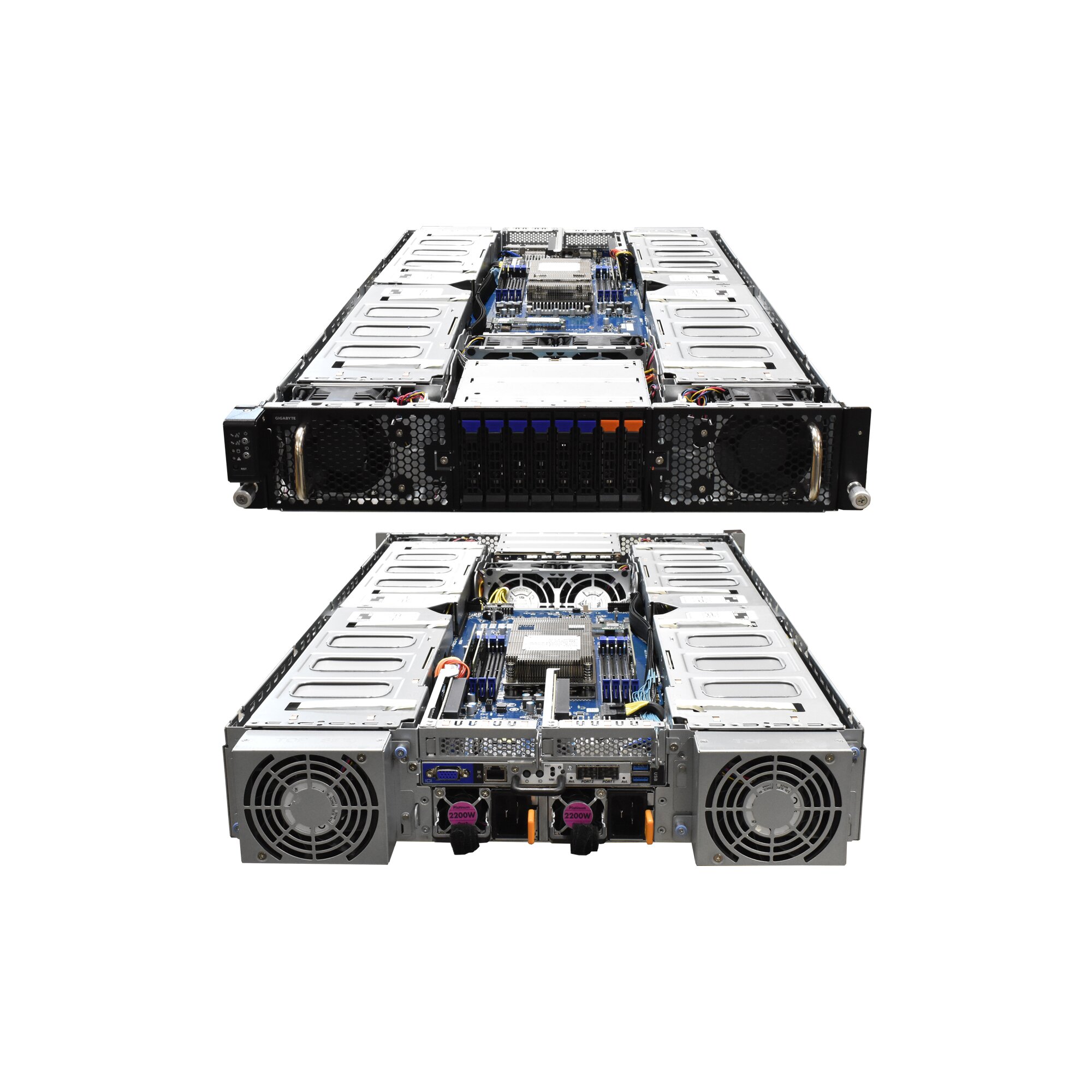 Gigabyte G292-Z20 HPC Server AMD EPYC 7402P CPU 48GB PC4 up 8x G4 GPU ...