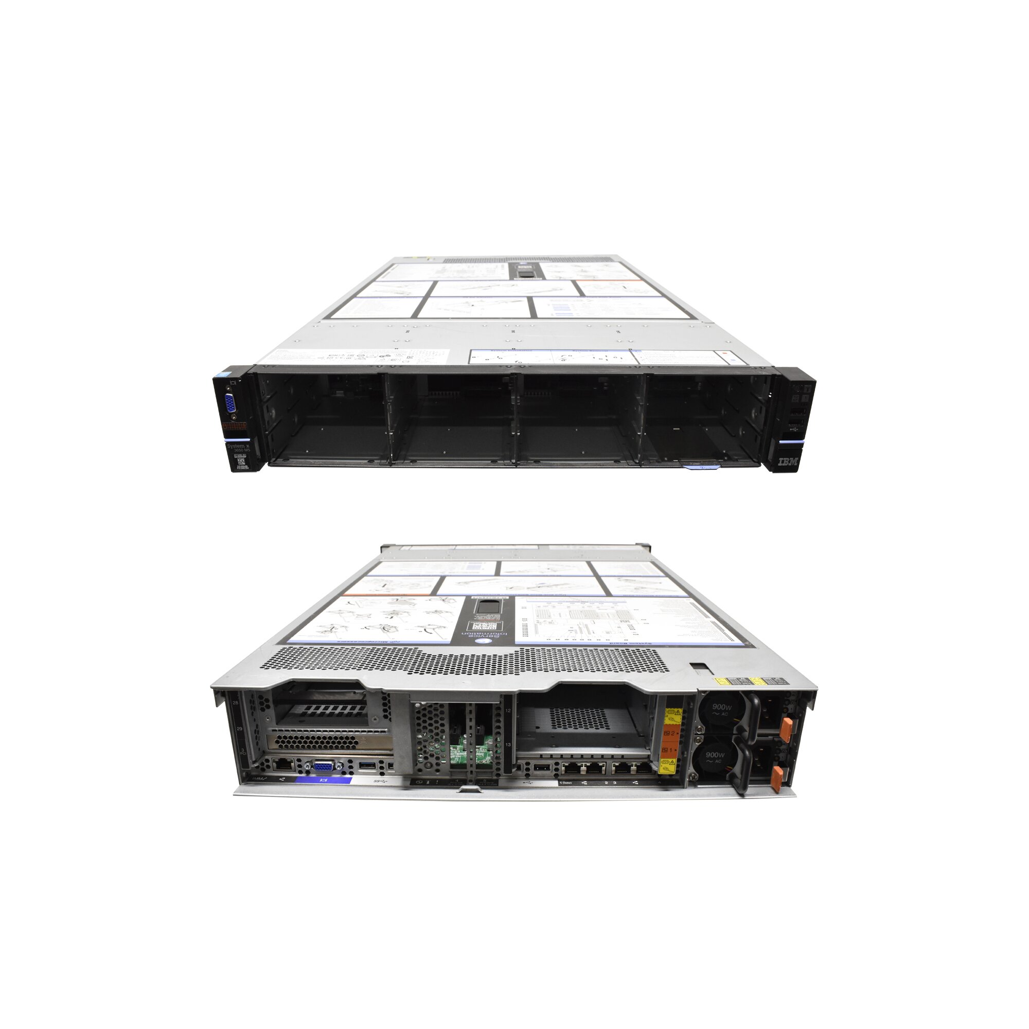 IBM x3650 M5 Server no CPU no RAM 2x Kühler 12x LFF + 2x LFF + 2x SFF ...