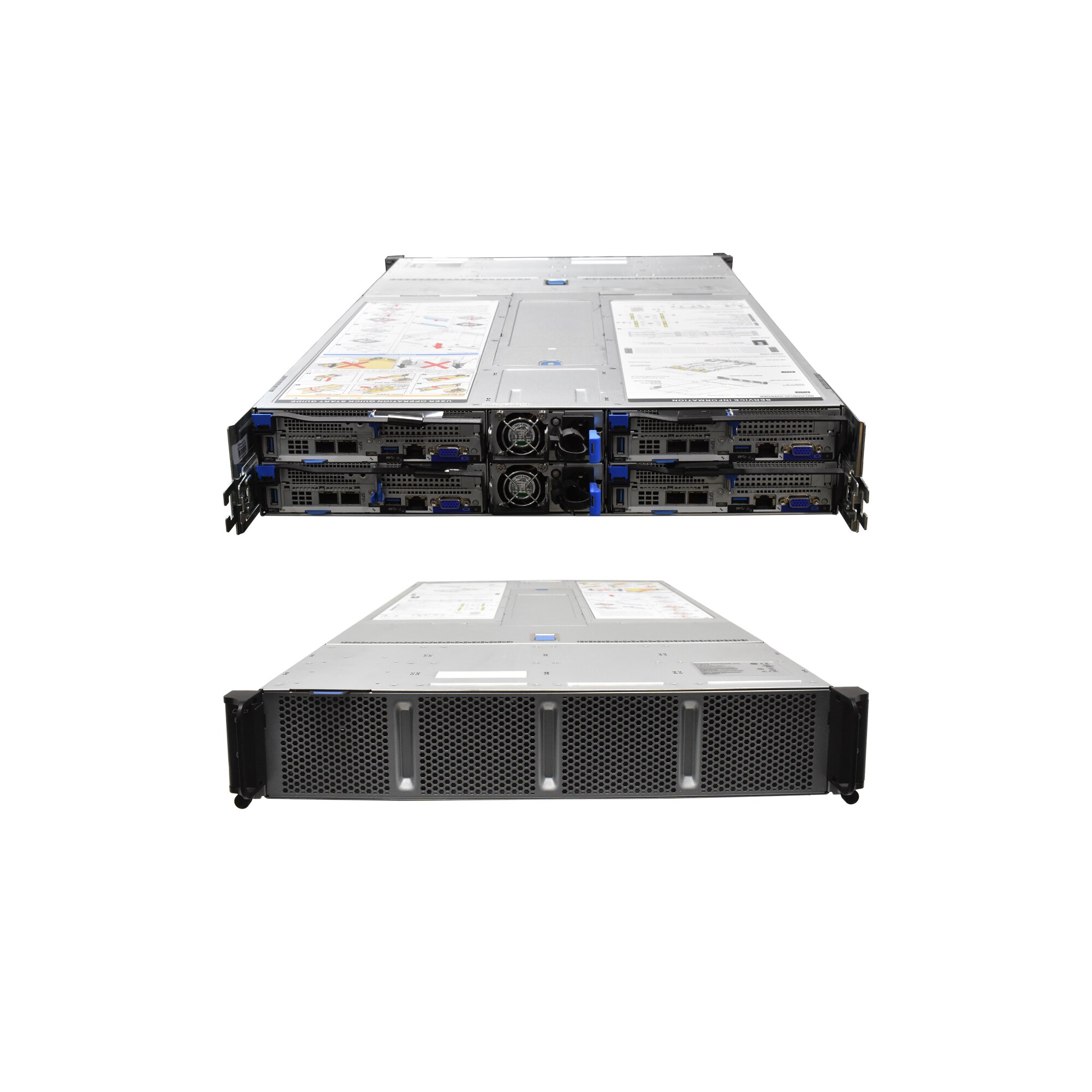 Quanta Server T42S-2U 4x Node 8xSilver 4108 CPU 128GB X527 10G SFP+ 2 ...