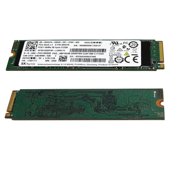 Dell 05DHY4 SKhynix HFS512GD9TNI-L2A0A FC SSD 512GB M.2 2280 PCIe Gen3 ...