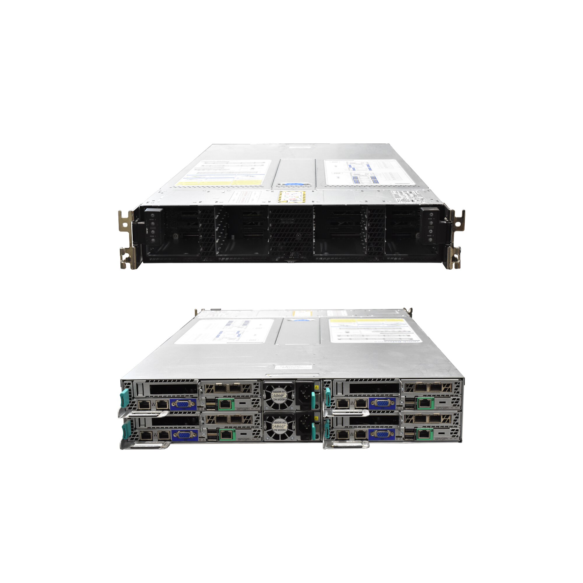 Intel 4 Node Server H2216 4x Node S2600KP 8x E5-2620v3 256GB PC4 16x ...
