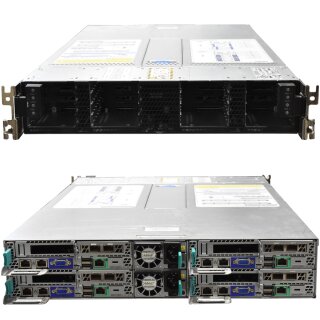 Intel 4 Node Server H2216 4x Node S2600KP 8x E5-2620v3 256GB PC4 16x ...