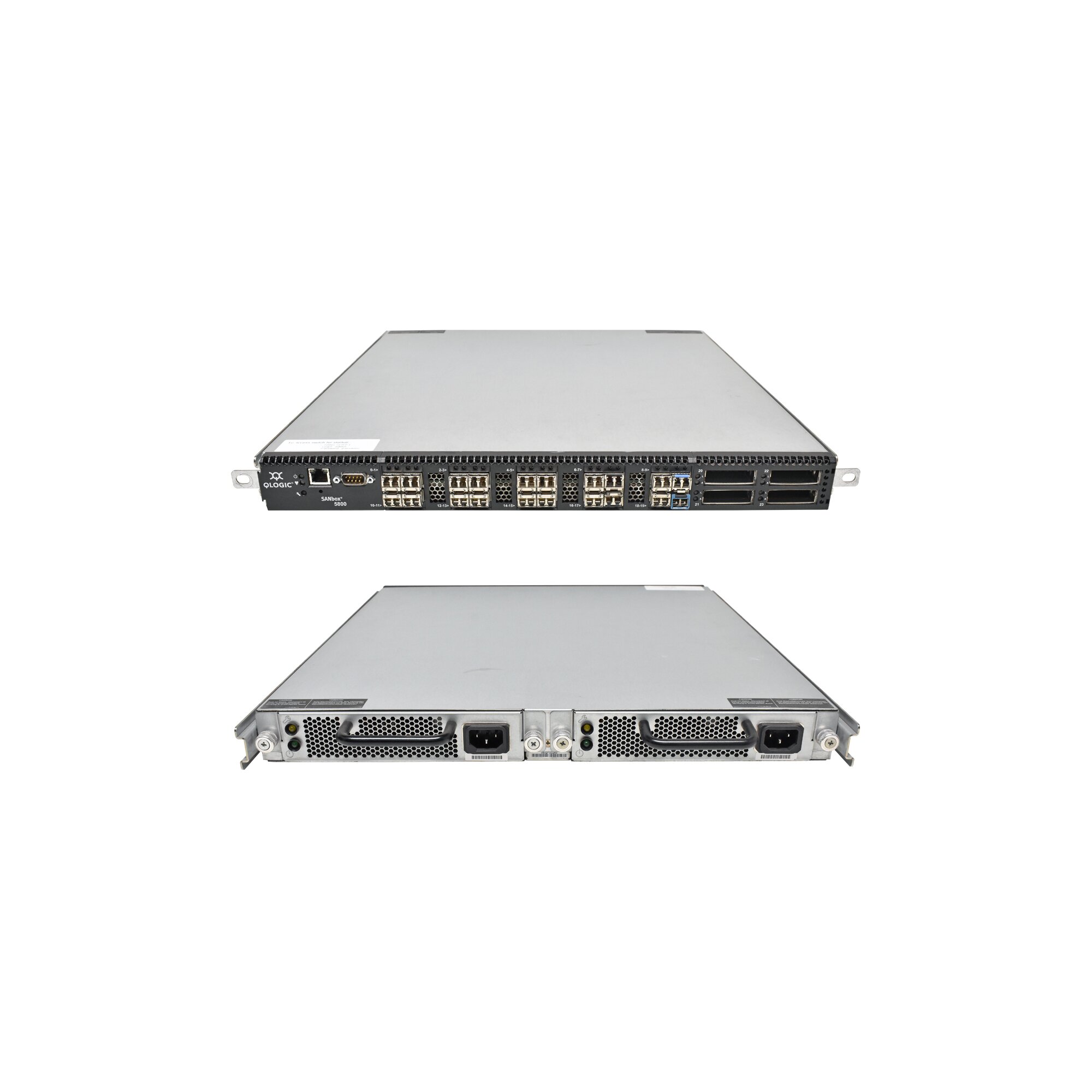 QLogic SANbox SB5802V-20A8 31970-01 8G 24-Port Stackable FC Switch 20 Mini GBICs